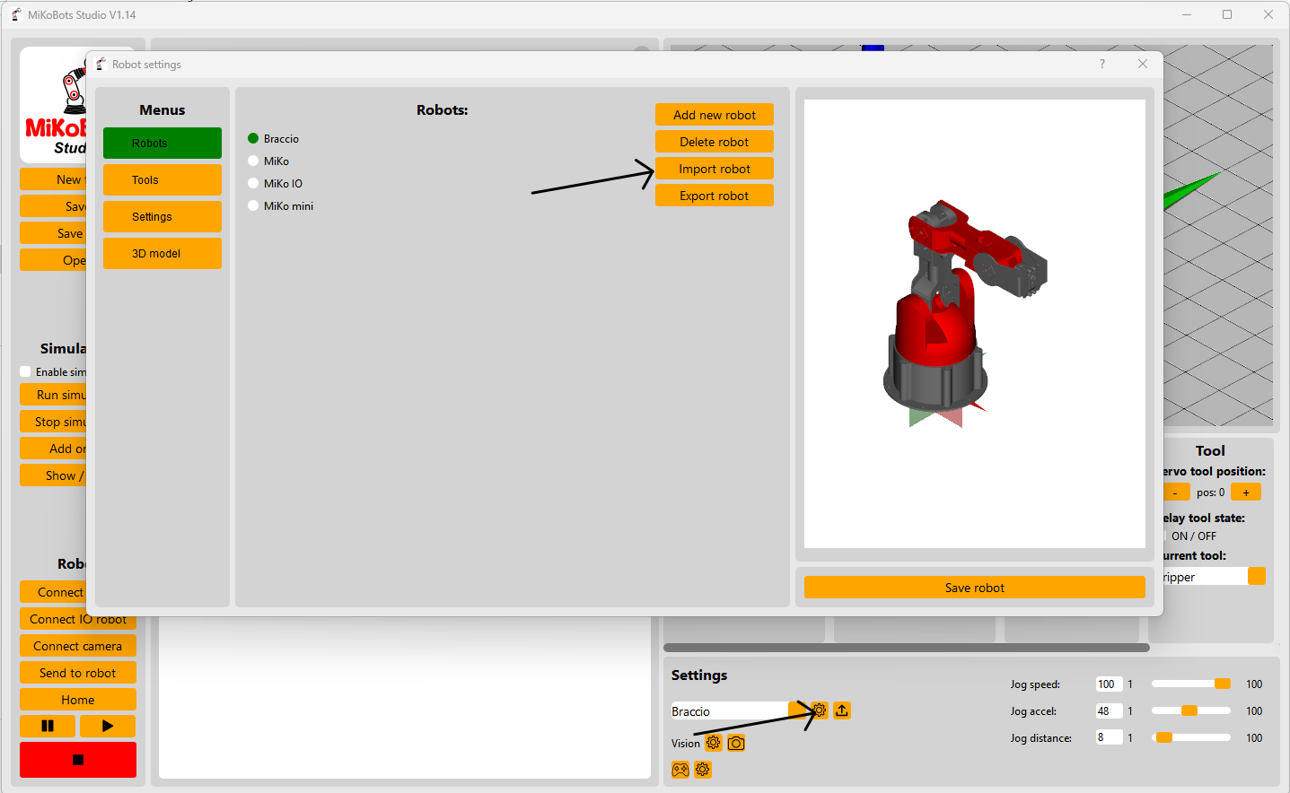 Arduino Braccio Open Source Software MiKoBots Studio : 9 Steps - Instructables