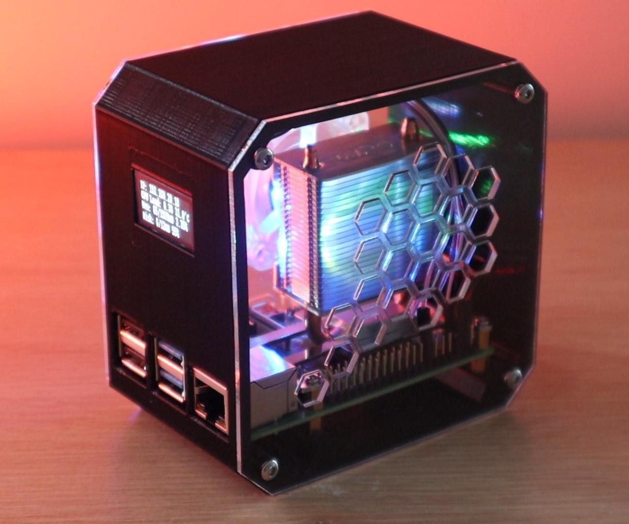 DIY Raspberry Pi Desktop Case With Stats Display : 9 Steps (with Pictures) - Instructables