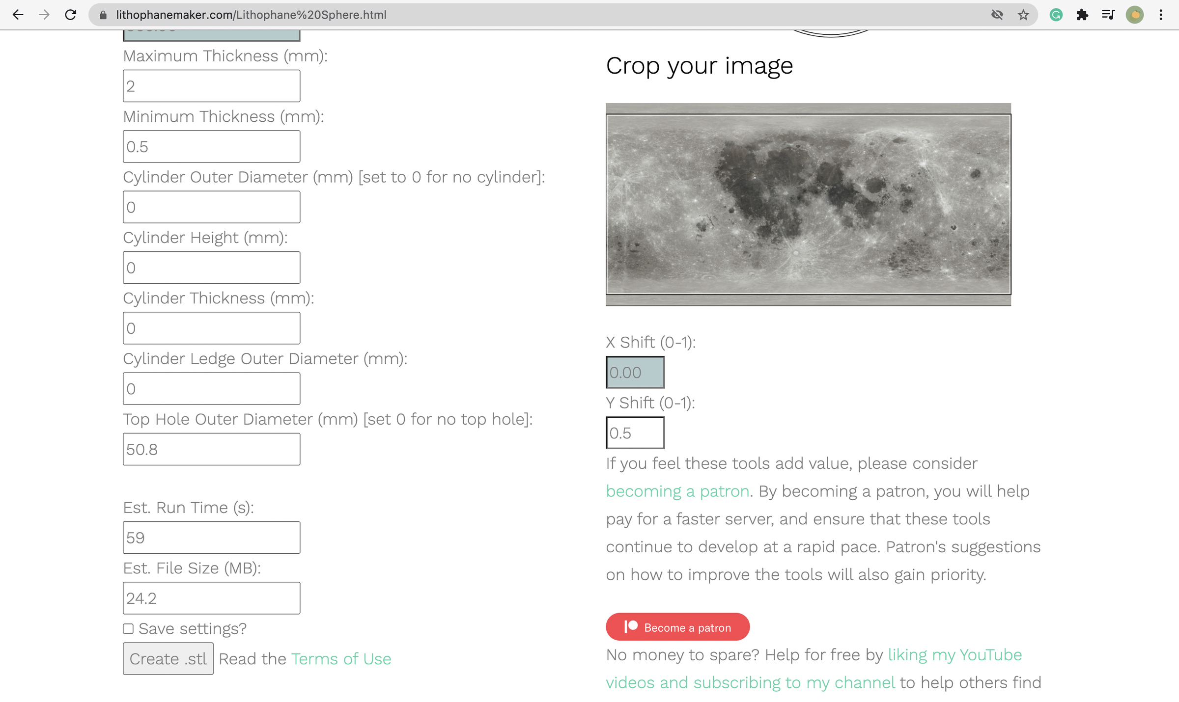 3D Printed Moon Lithophane : 11 Steps (with Pictures) - Instructables