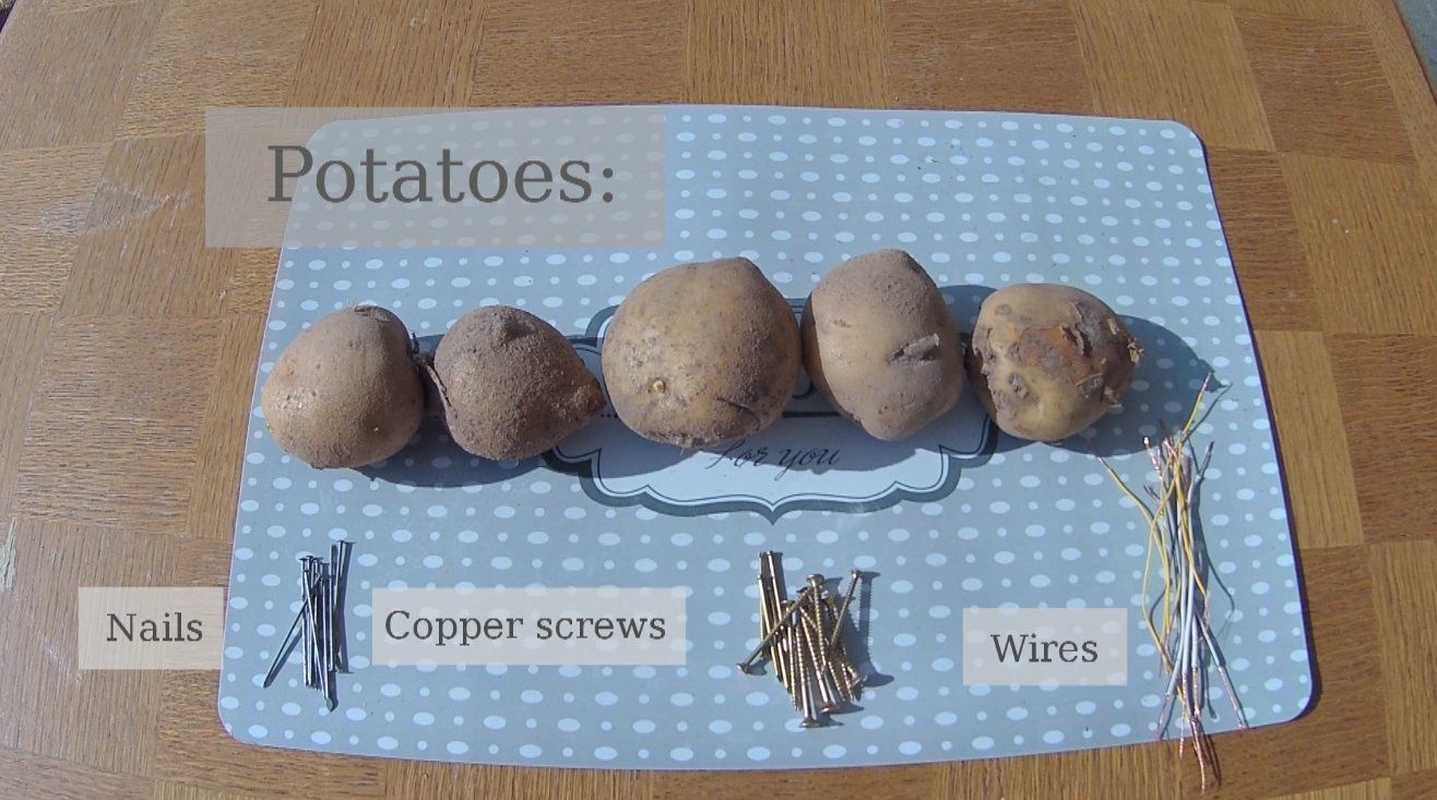 Batteries From Potatoes (ie. to Power LED) : 3 Steps (with Pictures ...