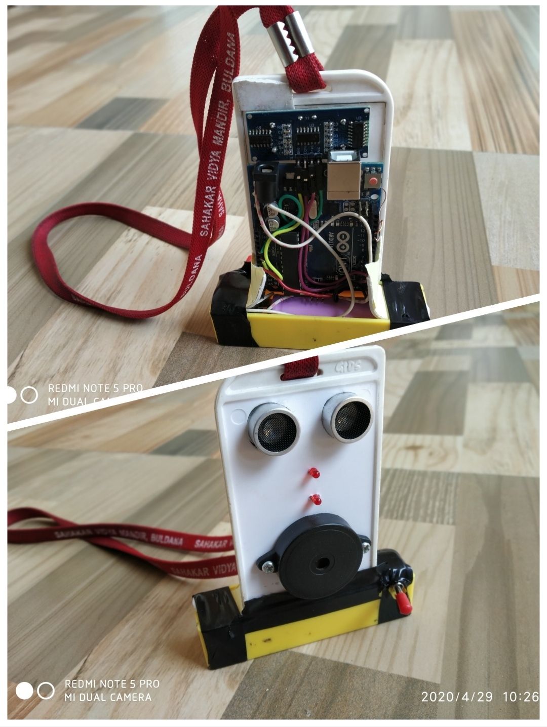 Social Distancing Safety Card Using Ultrasonic Sensor : 3 Steps ...