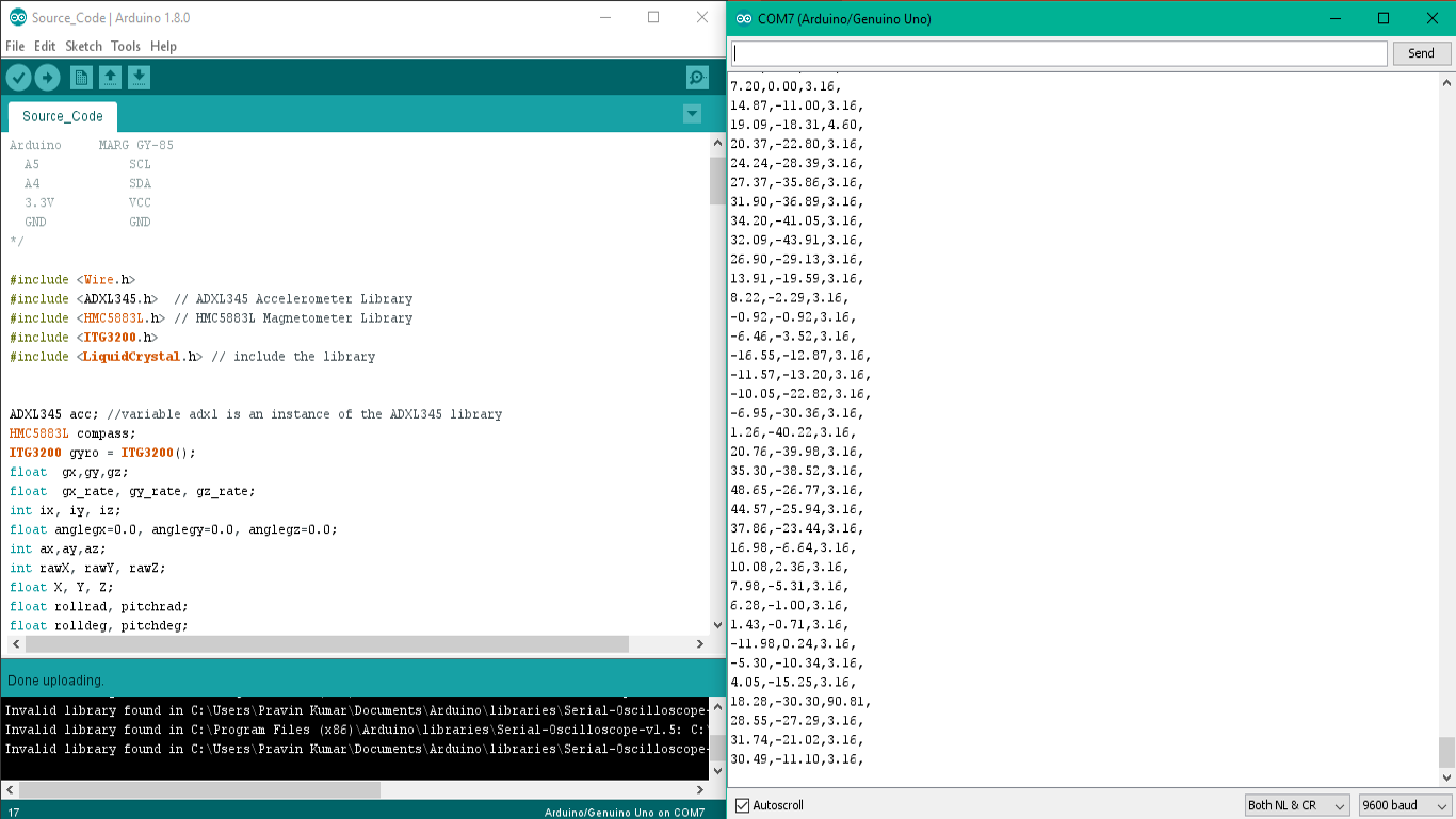 Tutorial to Interface GY-85 IMU 9DOF Sensor With Arduino : 8 Steps ...