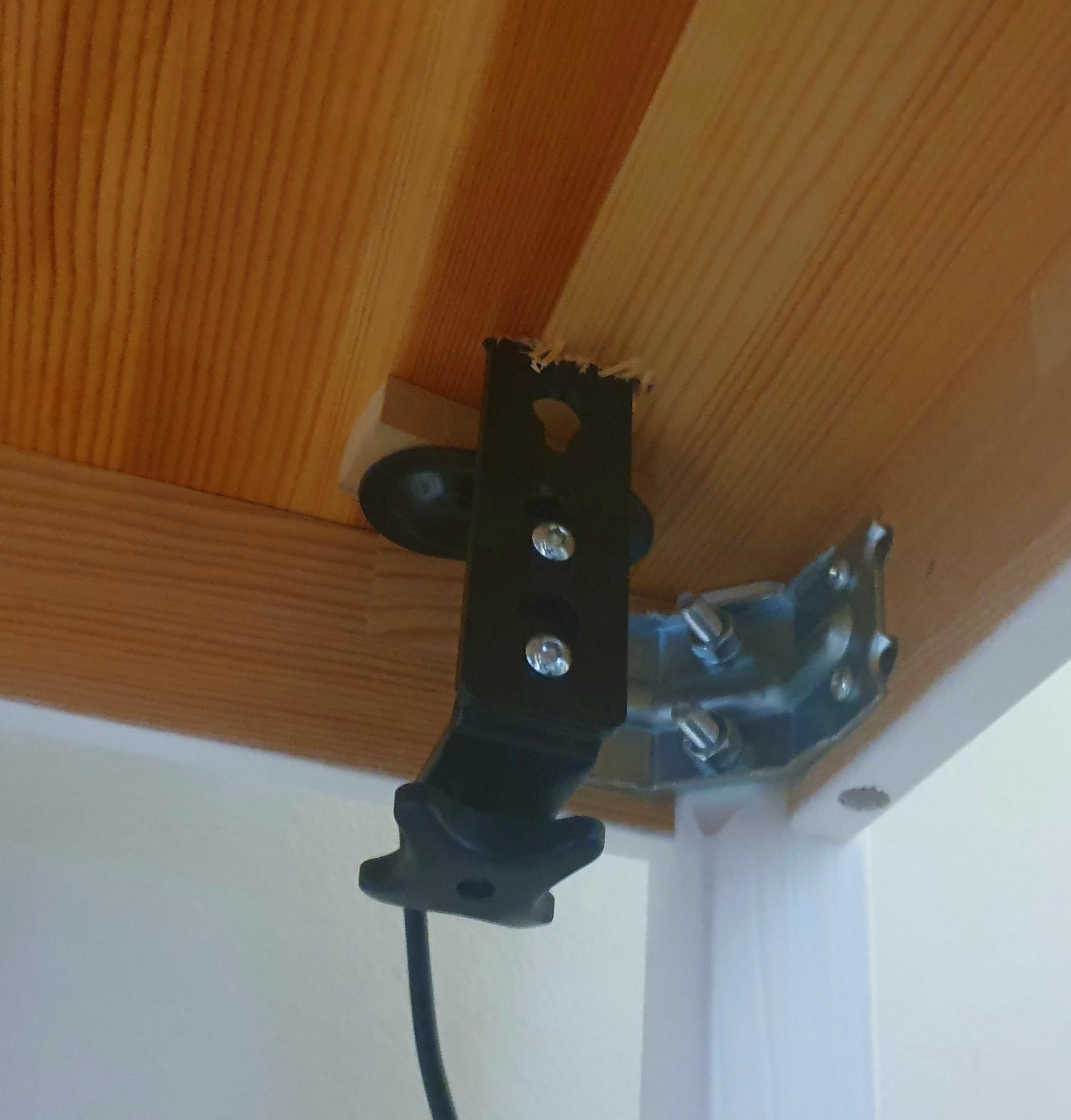Installing a Computer Monitor Arm Through a Wooden Desktop : 4 Steps ...