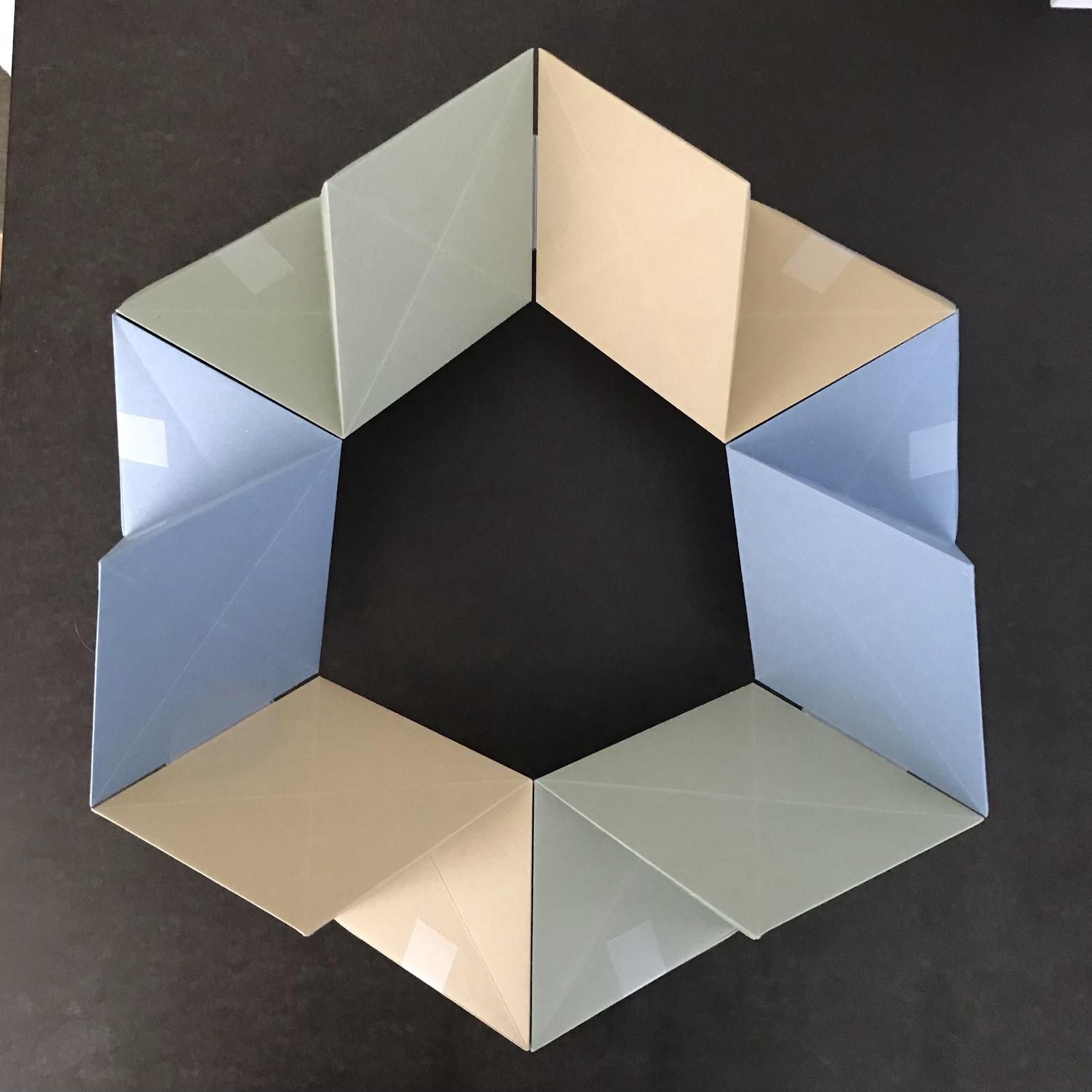 DIN A4 Double Rhombic Pyramid (with Integrated Hinge) : 3 Steps (with ...