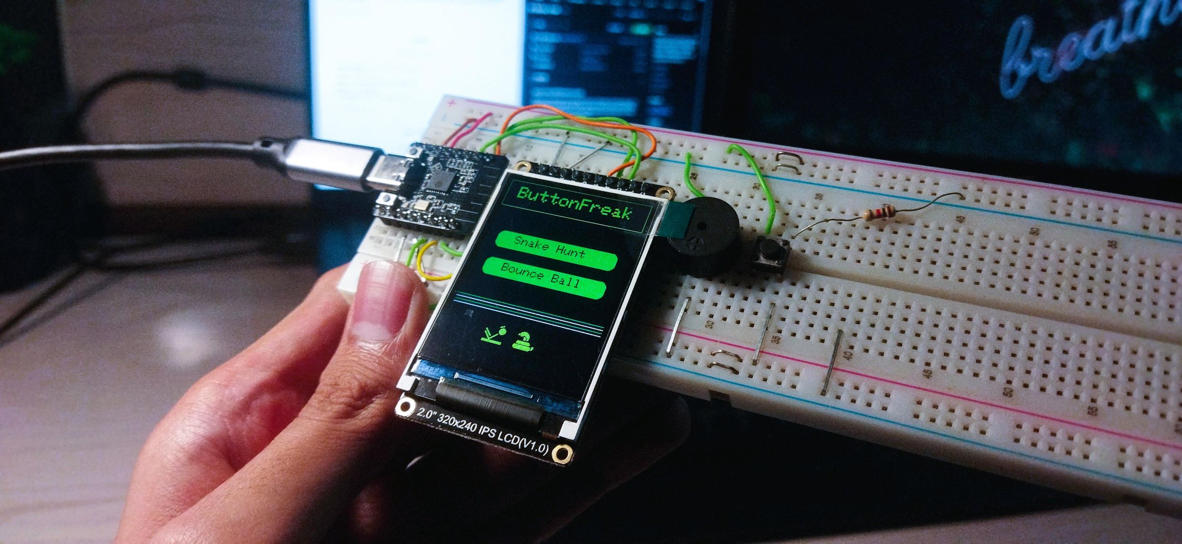 Button Freak: DIY ESP32 Game Console Make Yours Now : 9 Steps (with ...