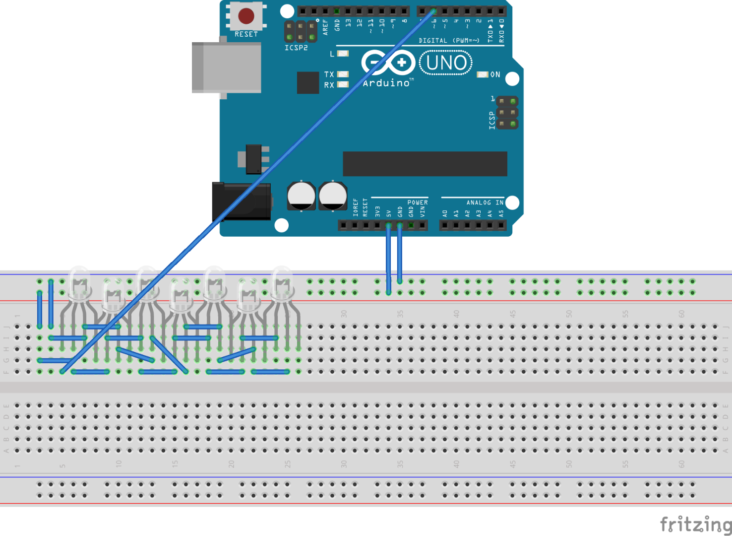 Multicolor Knight Rider With RGB PL9823 LED + Arduino UNO : 4 Steps ...