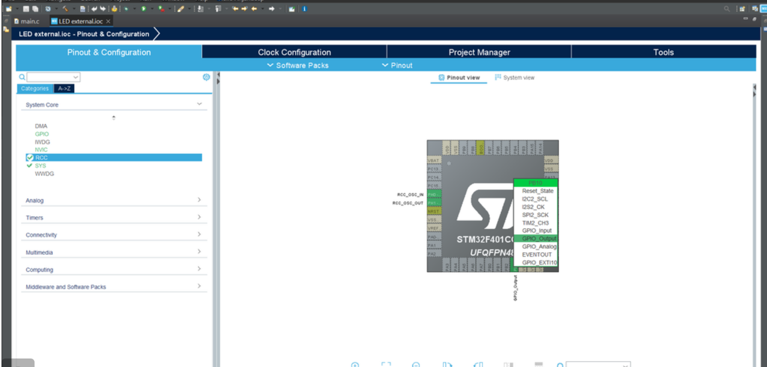 Blinking an External LED Using STM32CubeIDE on STM32 Black Pill : 7 ...