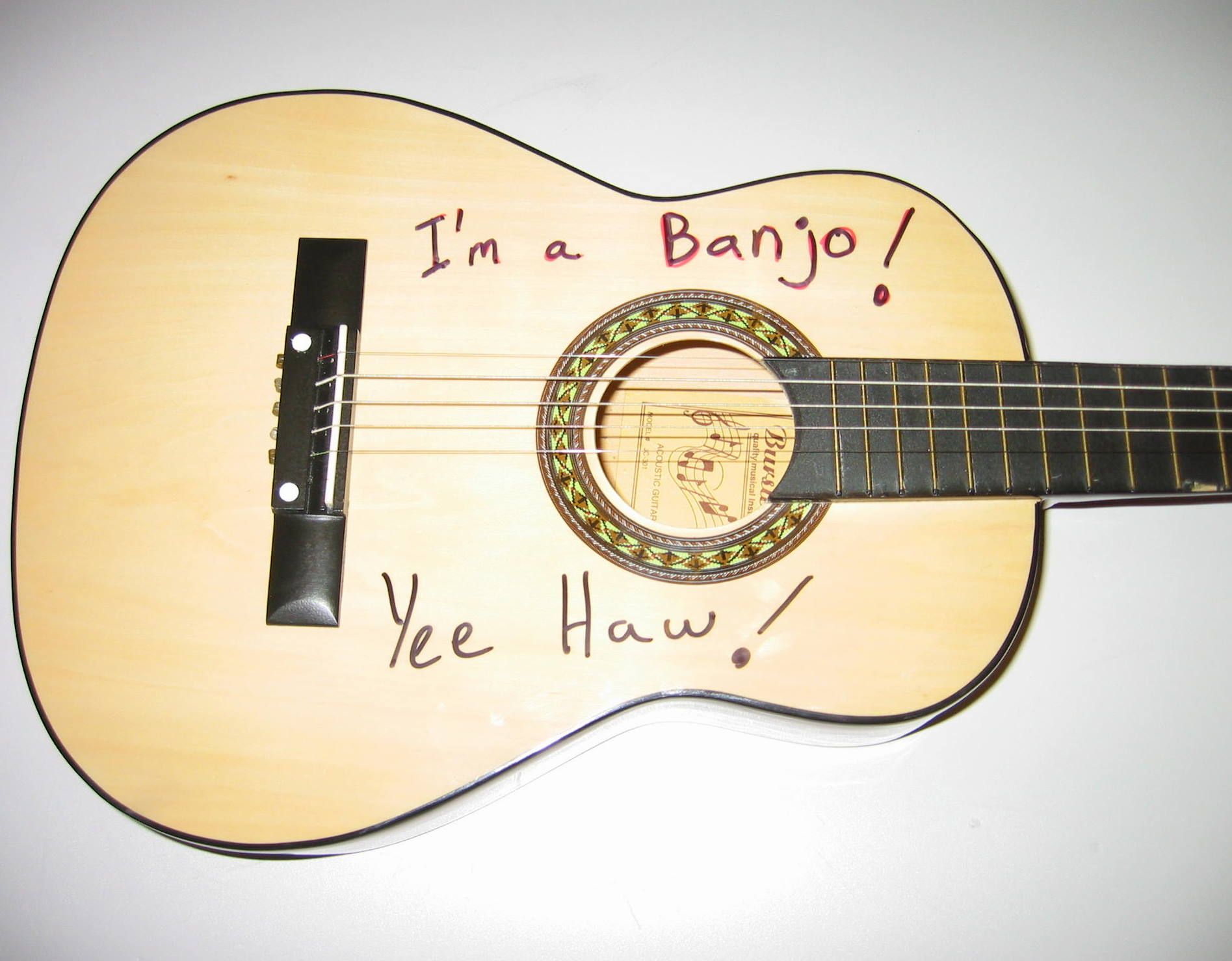 $25 Drugstore "Student Guitar" Becomes STEALTH BANJO : 4 Steps (with ...