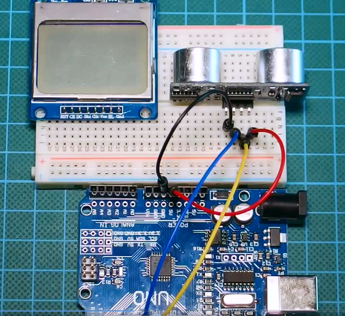 DIY Distance Meter With Arduino and a Nokia 5110 Display : 6 Steps ...