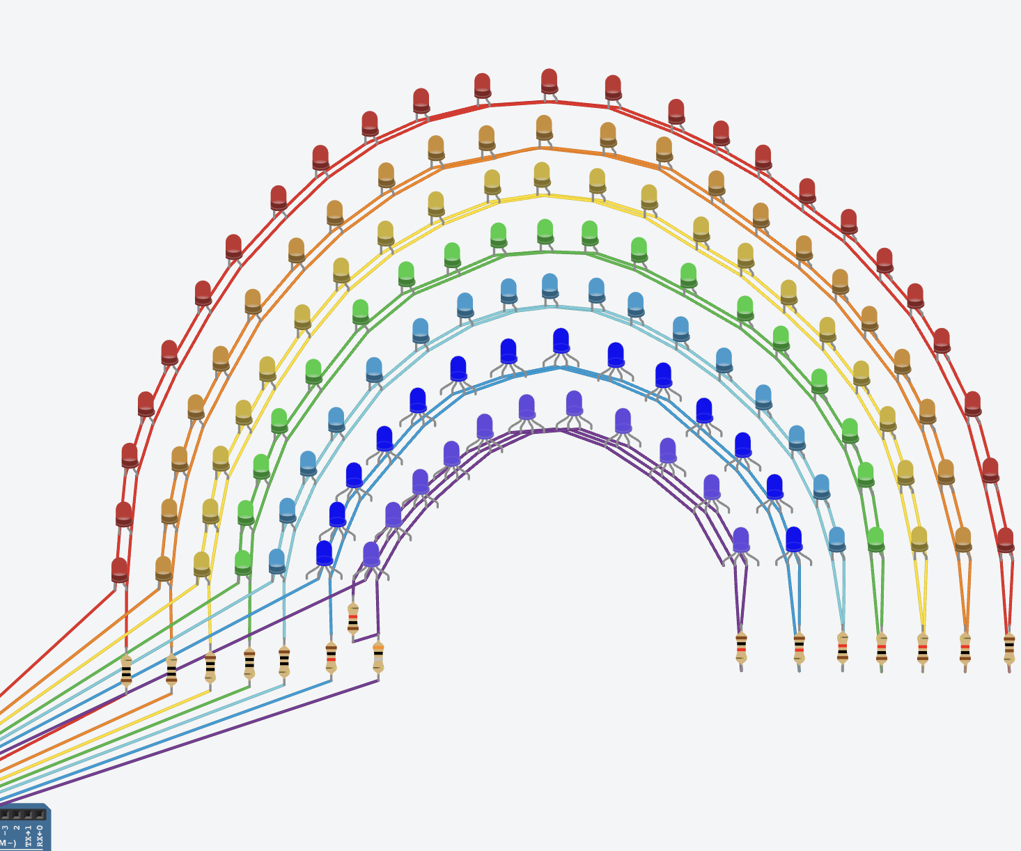 How to Create Rainbow With LEDs in TinkerCad : 5 Steps - Instructables