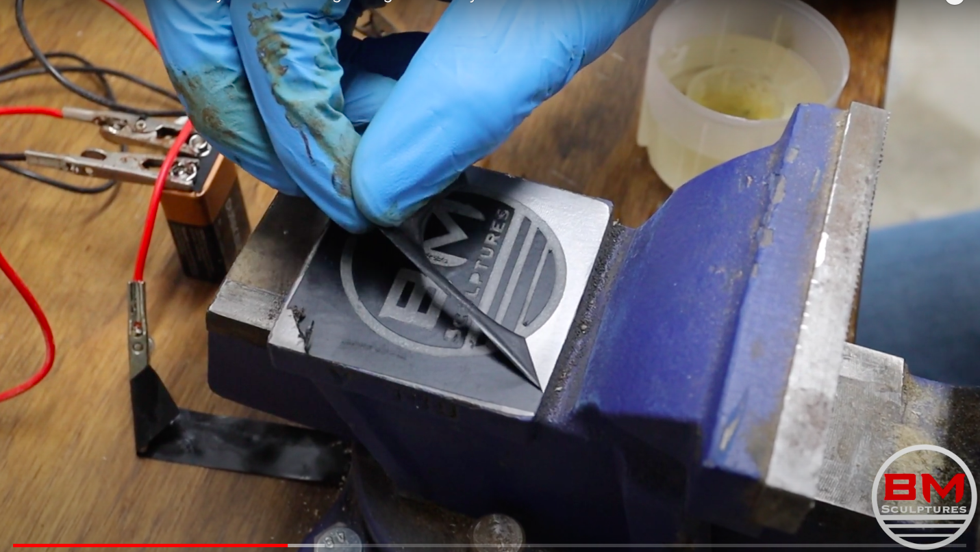 How to Metal Etch / Easy Metal Etching Using Electricity : 13 Steps ...