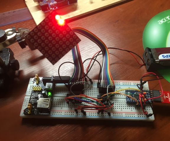 Arduino 8*8 Led Matrix Driver With 2* 74HC595 Shift Registers : 5 Steps ...