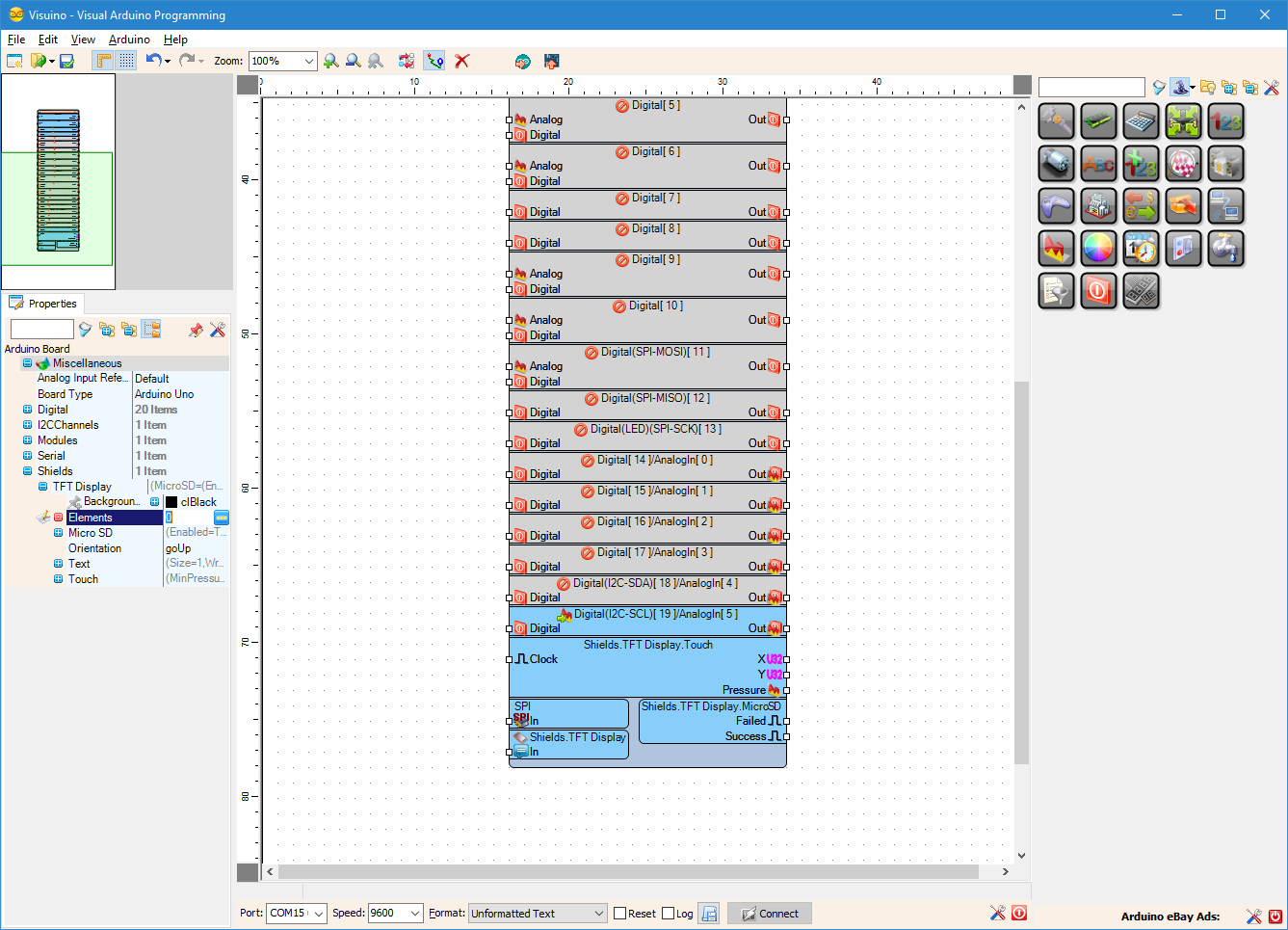 Program Arduino UNO With Visuino to Draw on ILI9341 TFT Touchscreen ...