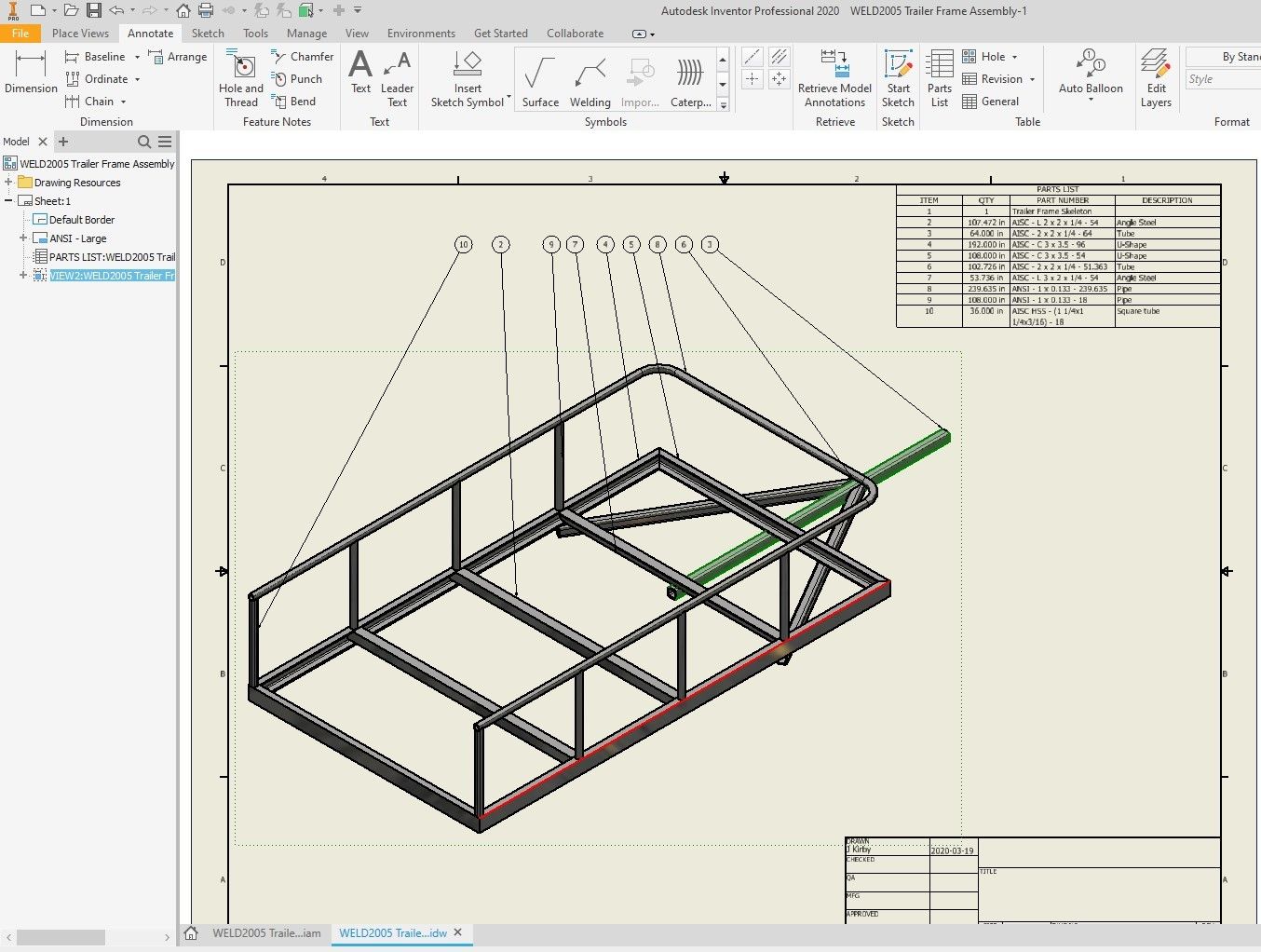Overview: Autodesk Inventor Frame Generator Trailer : 29 Steps ...