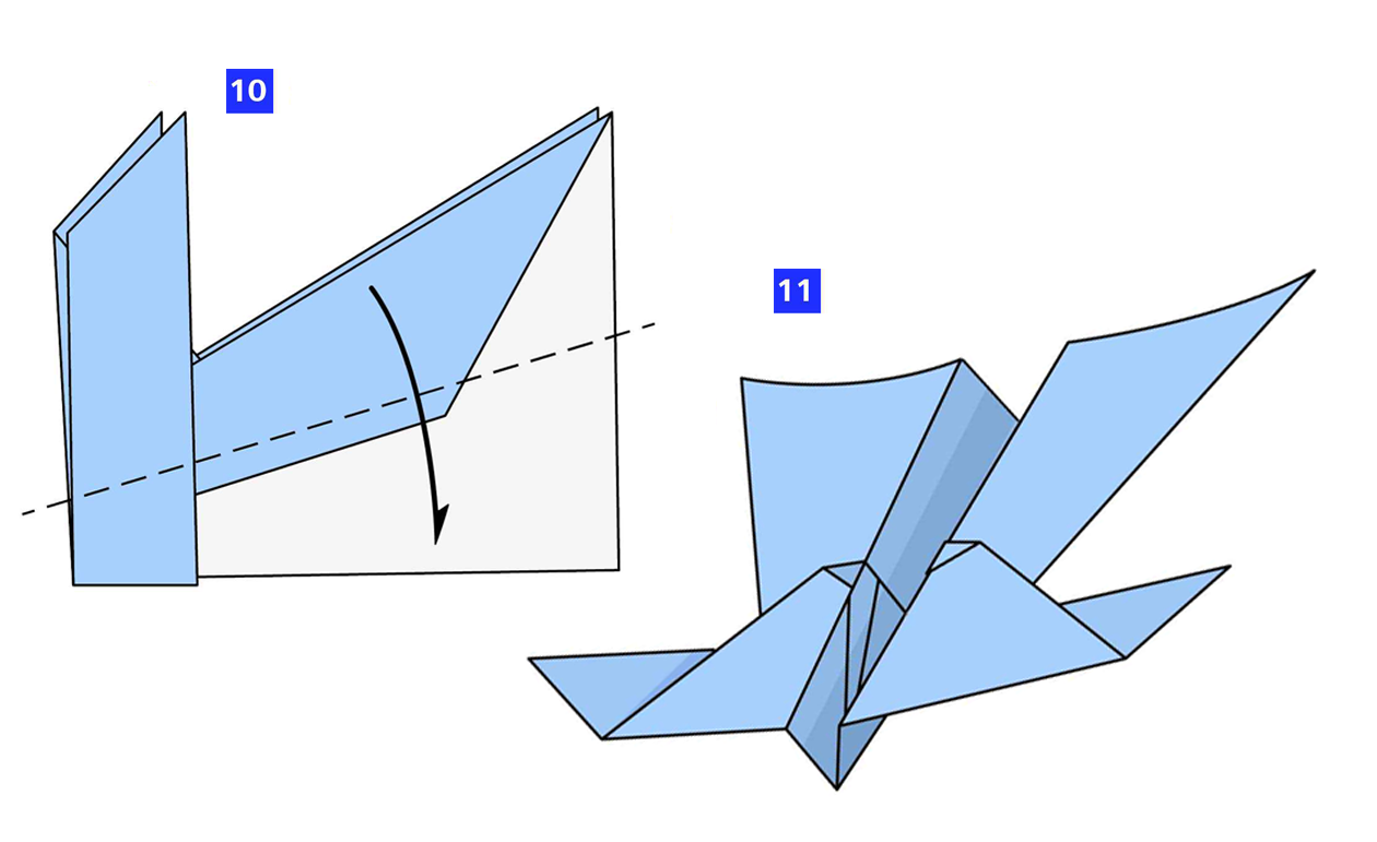 How to Fold the Original Ninja Looping Paper Airplane : 3 Steps ...
