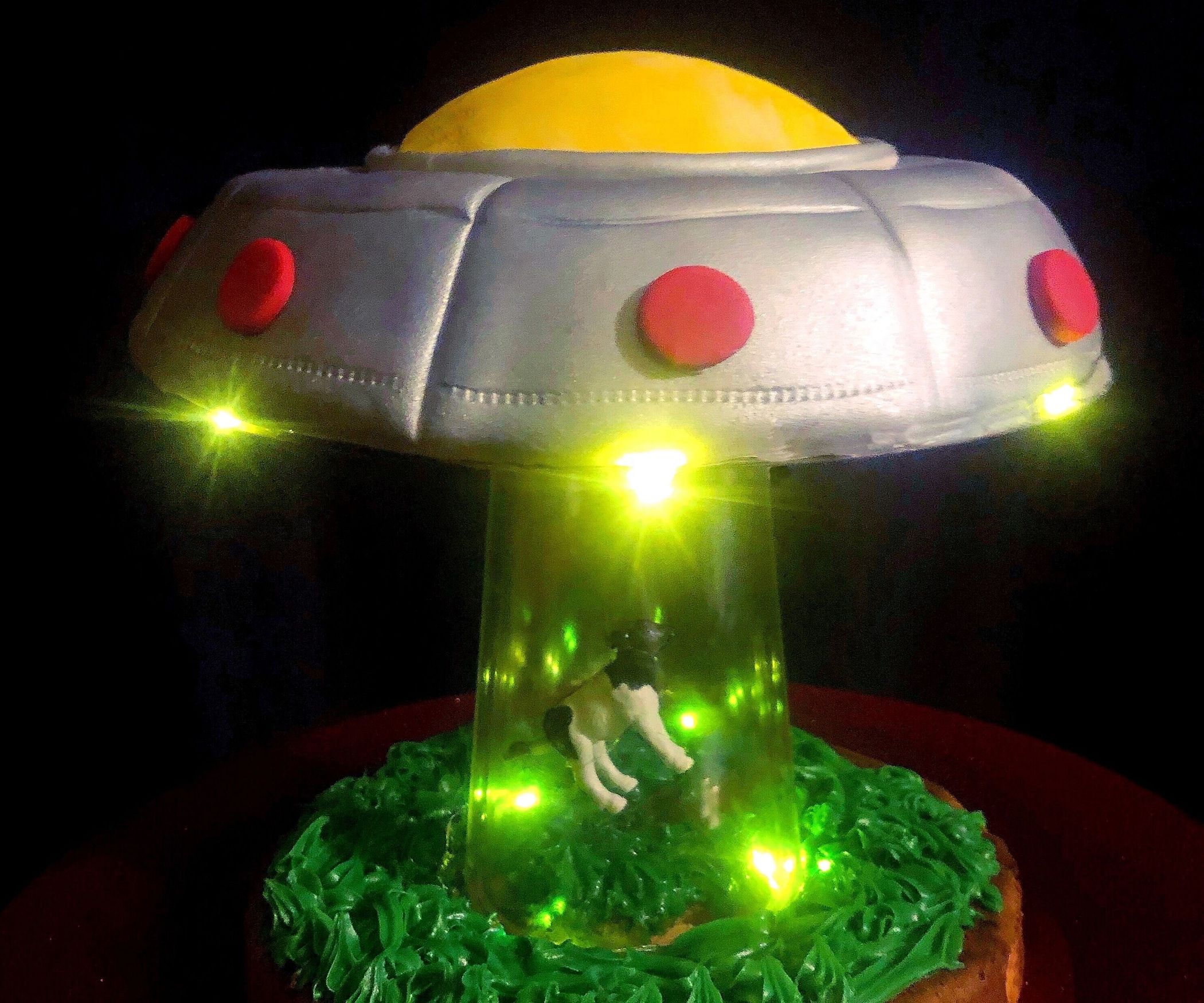 UFO Cow Abduction Cake : 10 Steps (with Pictures) - Instructables
