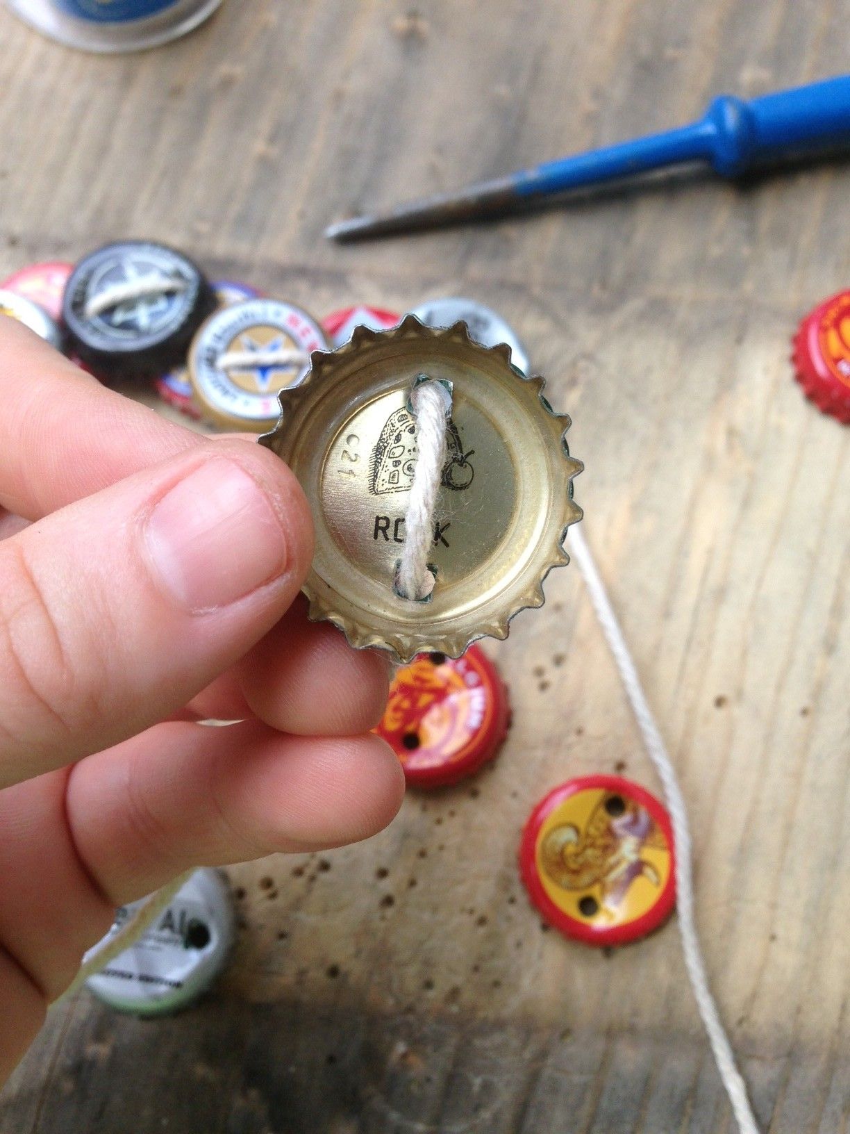 Beer Cap Garland (or Windchime) : 6 Steps - Instructables
