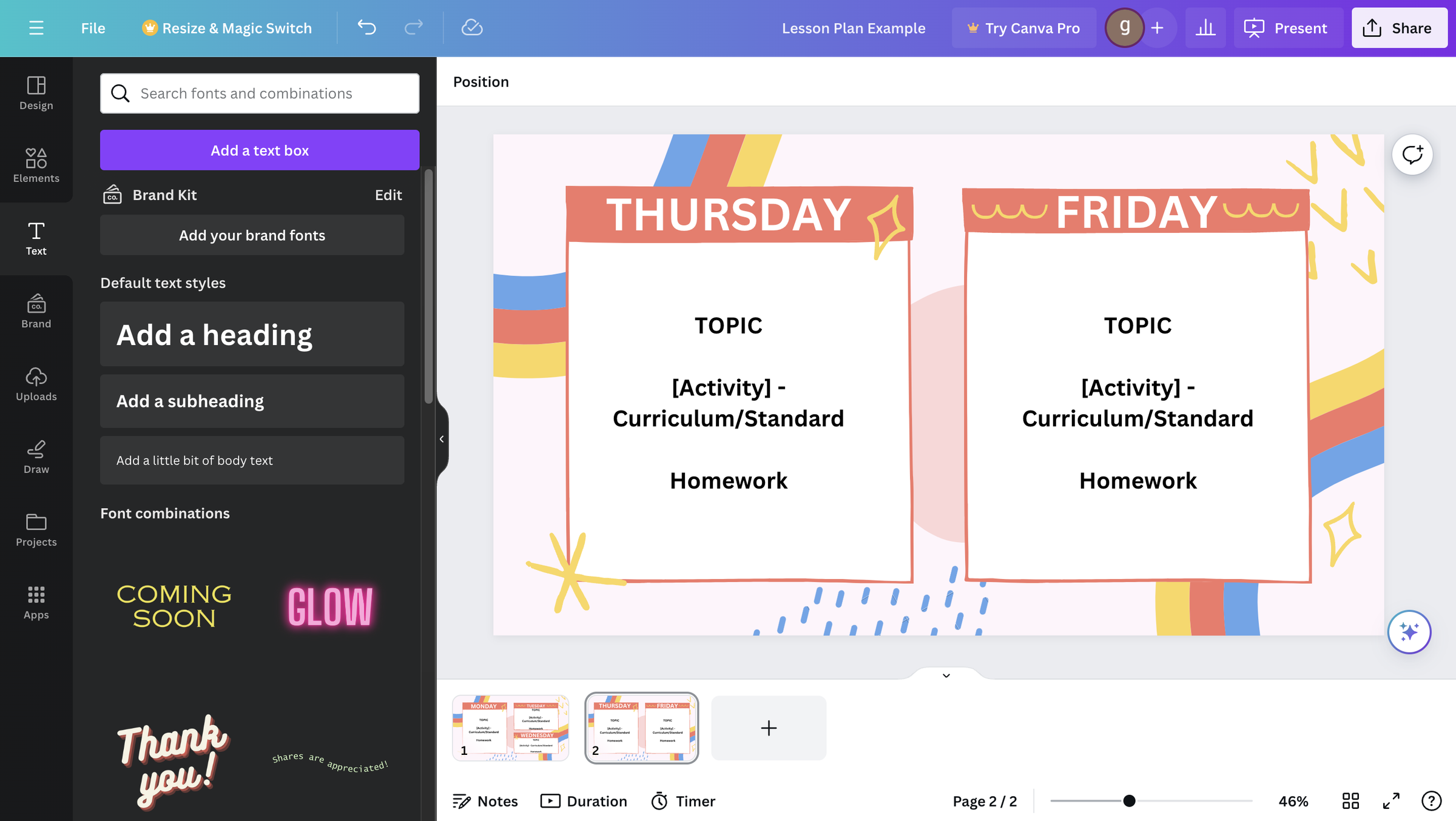 Fun, Cute, and Easy Lesson Plan With Canva! : 10 Steps - Instructables