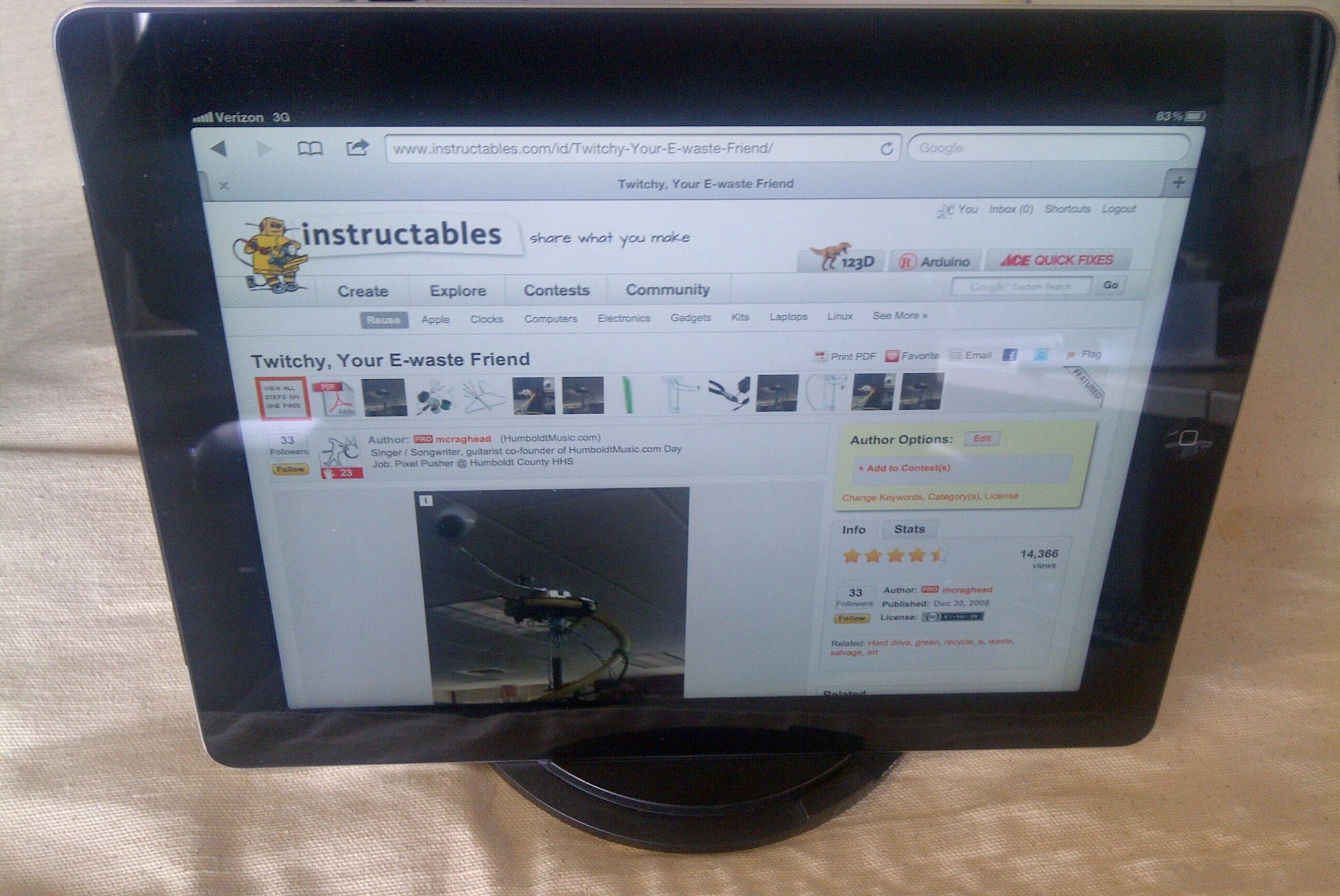 Instant IPad Stand From a DVD Spindle : 3 Steps - Instructables