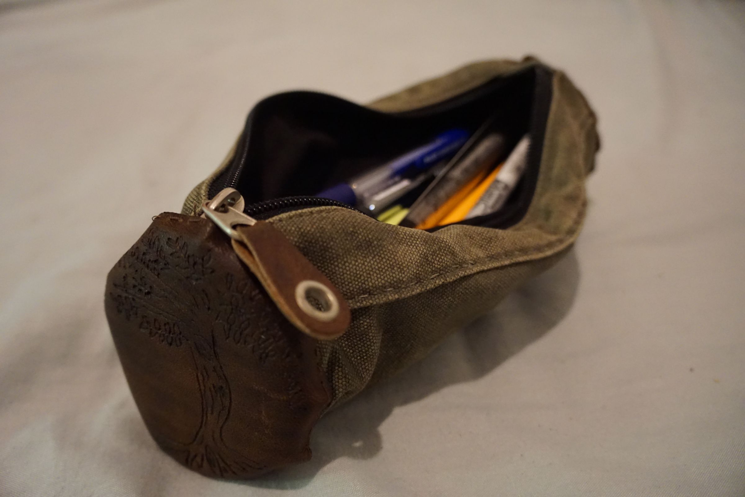 Upcycle an Old Bag to a Leather Infused Pencil Case - Instructables