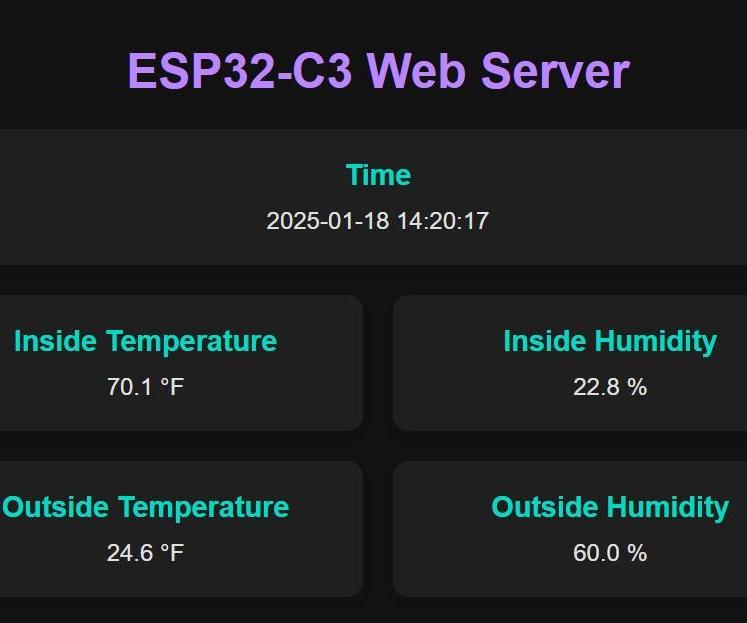 ESP32-C3 SHT40 Weather Server : 7 Steps - Instructables