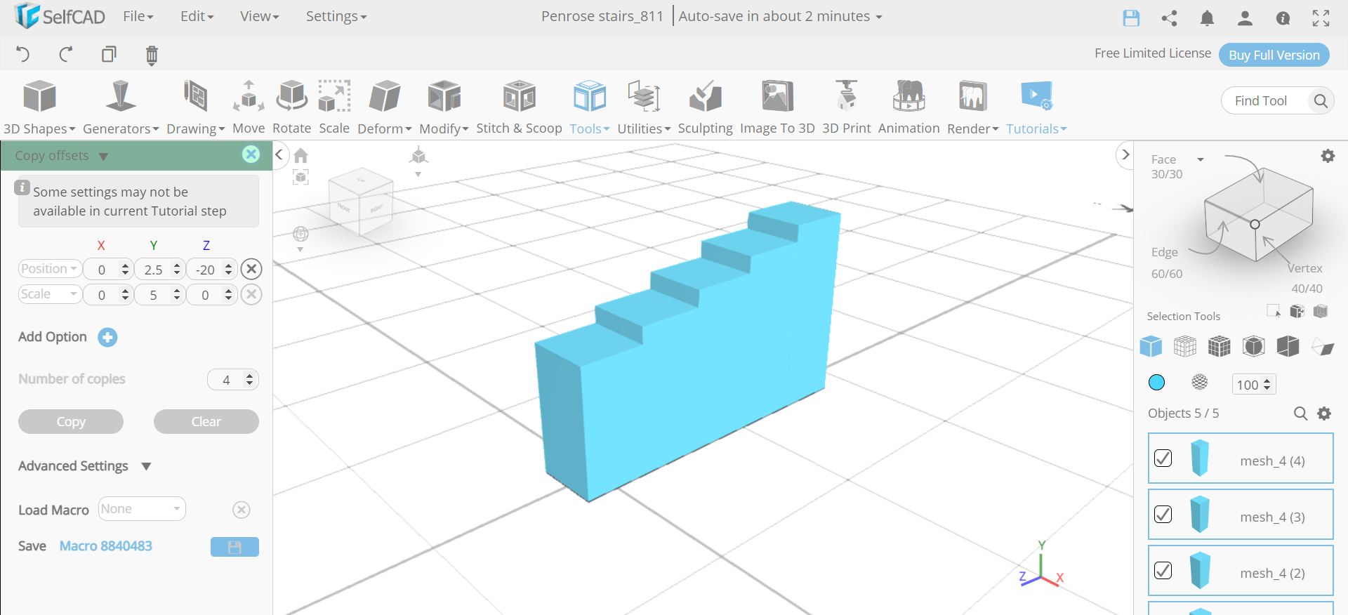 HOW TO CREATE a 3D PENROSE STAIRS IN 3D MODELLING SOFTWARE : 6 Steps ...