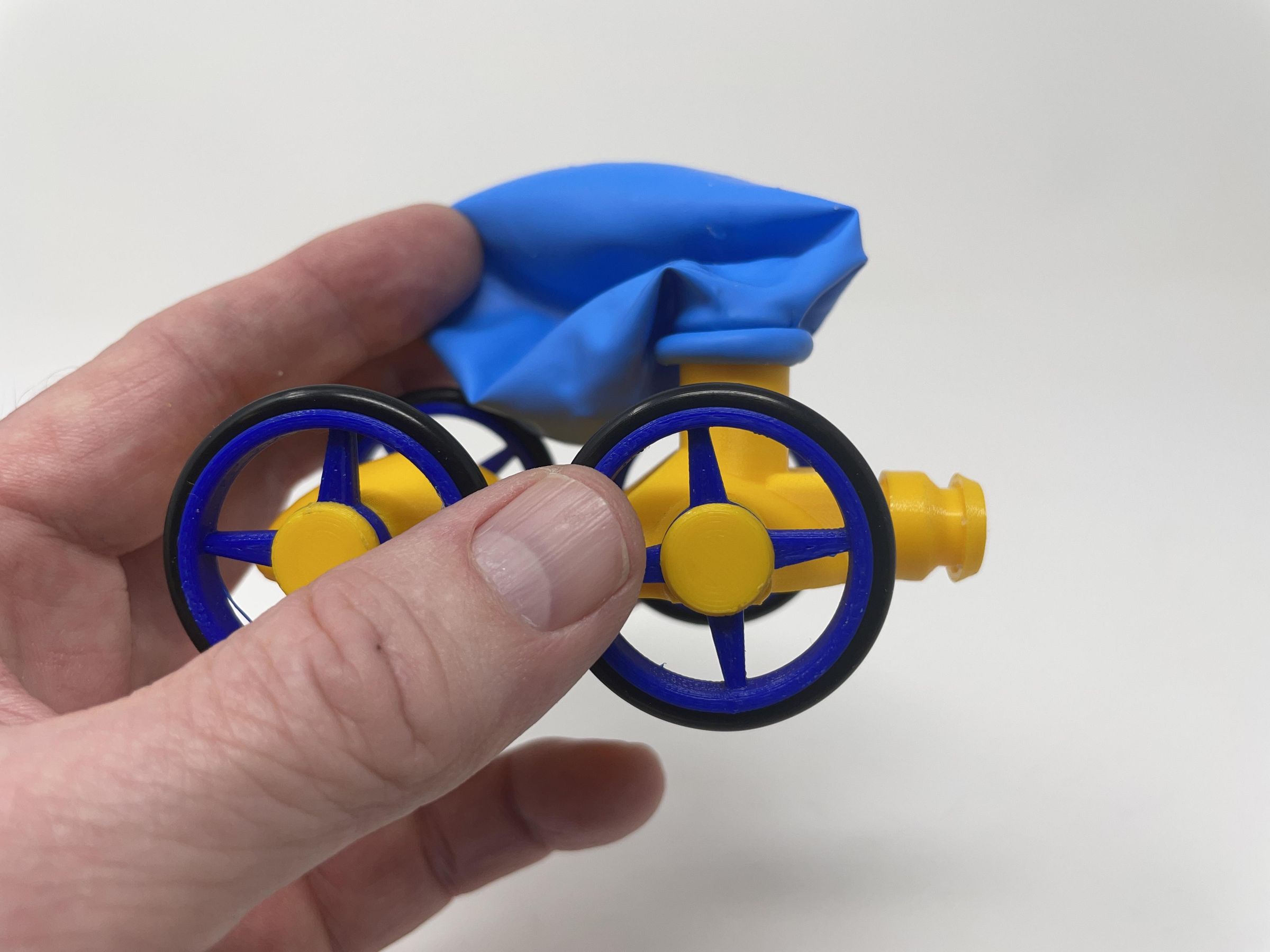 A 3D Printed Balloon Powered "Jet" Car With Inflator. : 6 Steps (with ...