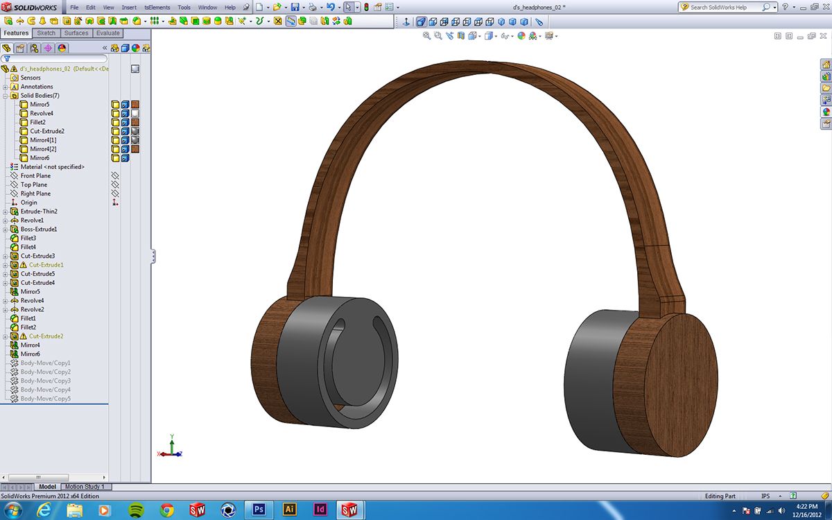 Wood Headphones Using 123D Catch + SolidWorks + ShopBot. : 9 Steps ...