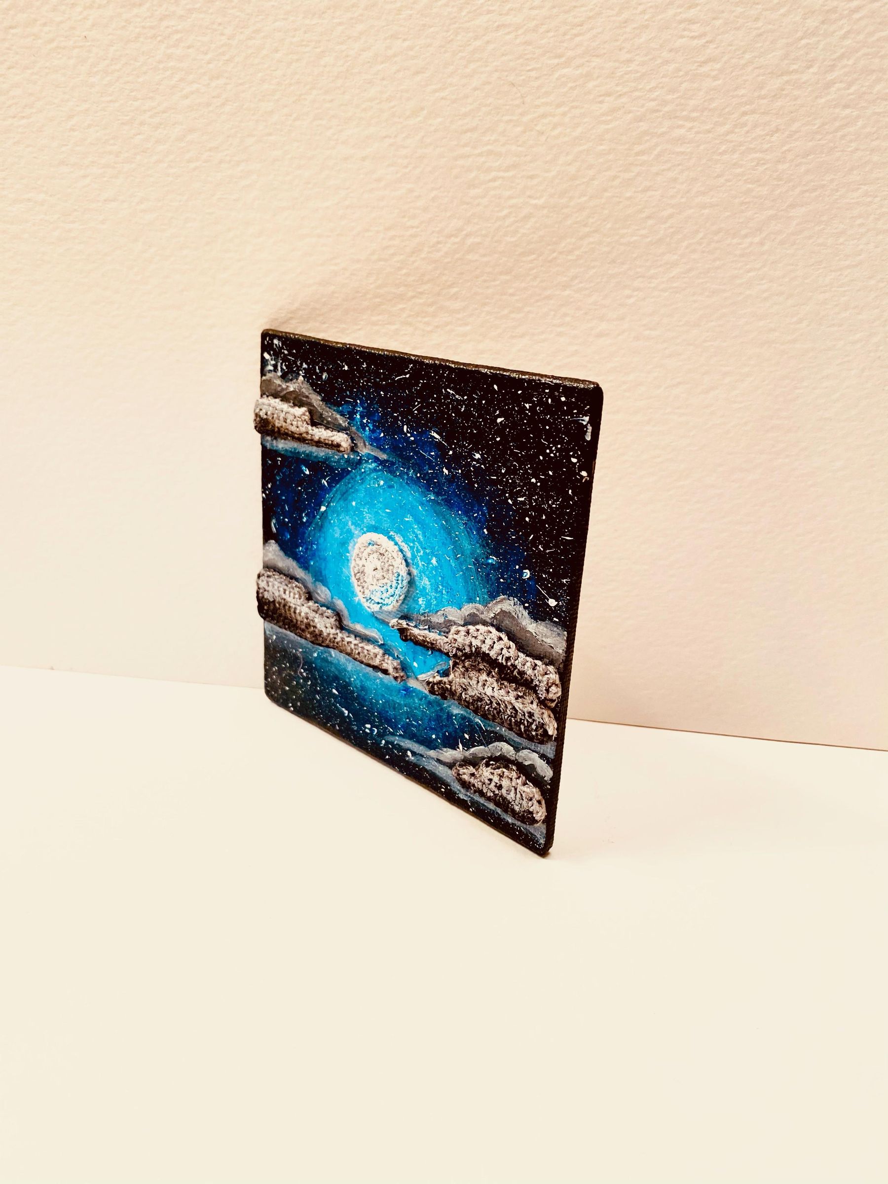 Moon on a Cloudy Night Crochet Painting : 7 Steps (with Pictures ...