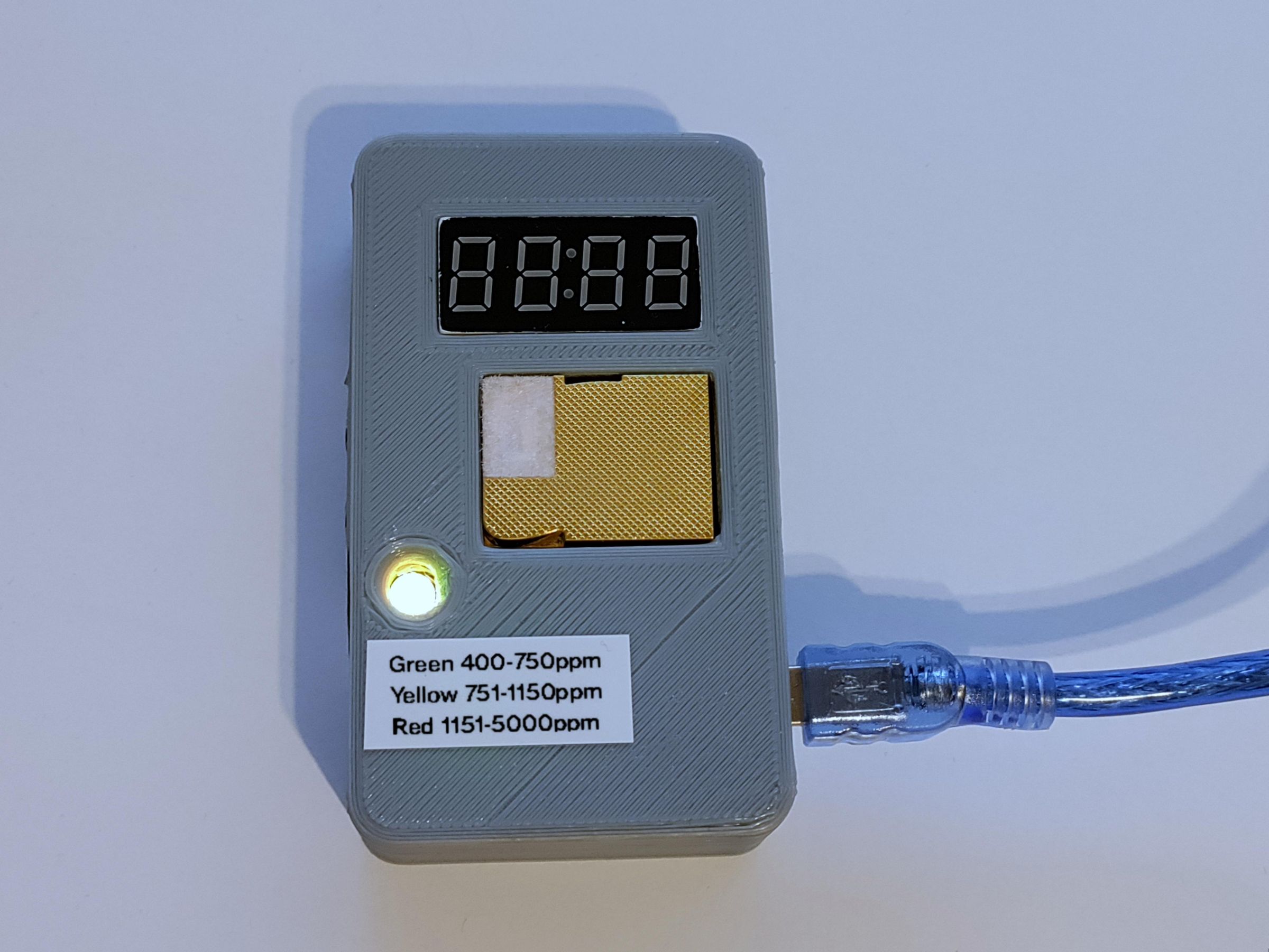 CO2 Level Indicator (4x7 Segment RGB LED Manual Calibration) : 7 Steps ...