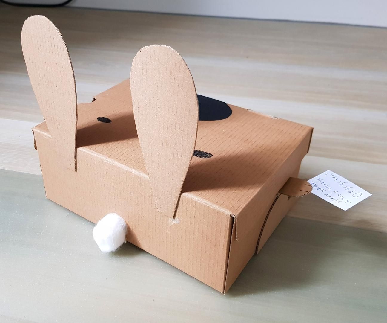 Shoebox Easter Bunny (breakfast / Gift Package) : 5 Steps (with ...