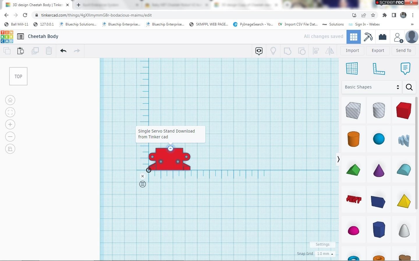 Baby Cheetah Walking Robot in Tinkercad : 21 Steps (with Pictures ...