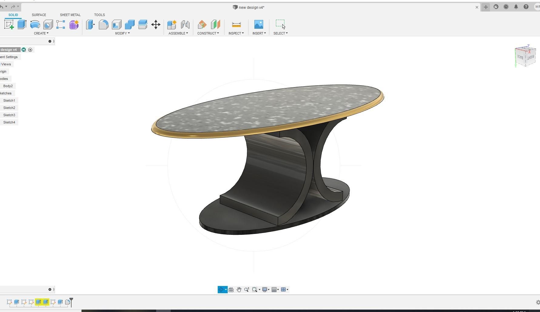 Super Easy and Stylish Coffee Table Designs Fusion 360 : 5 Steps ...