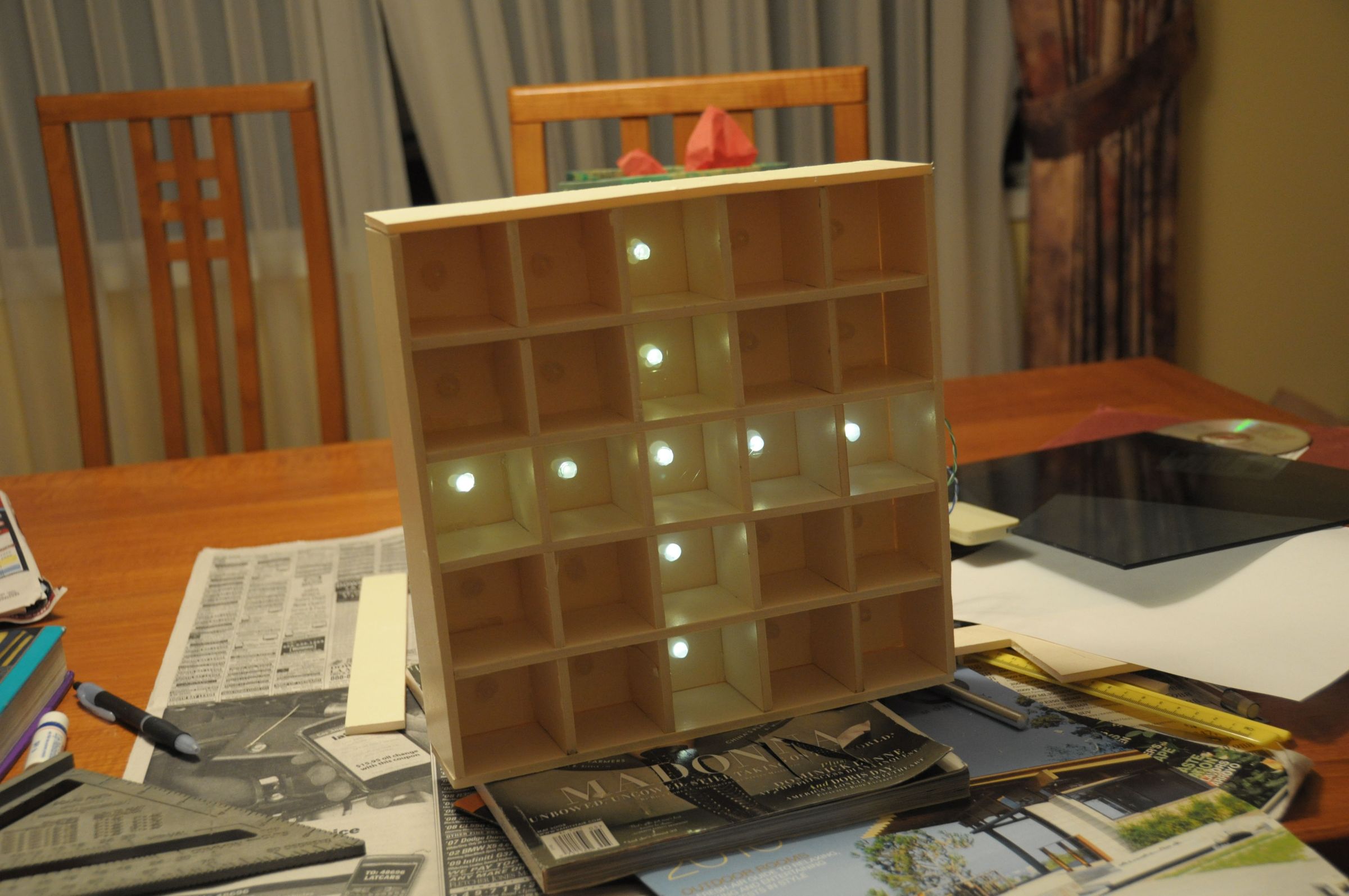 Yet Another Daft Punk Coffee Table (5x5 LED Matrix) : 8 Steps (with ...