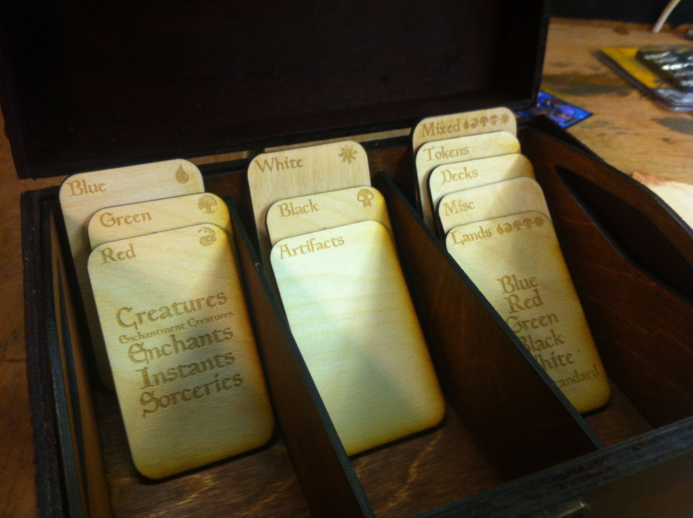 Magic: the Gathering Storage Box With Laser-cut Card Tray & Dividers ...