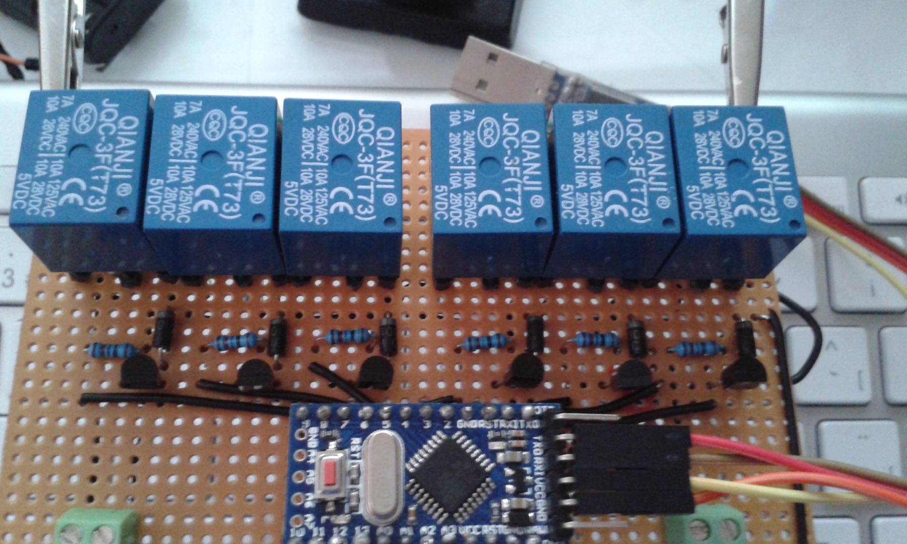 EL Wire - Arduino Mini Pro - Relay Controller Module 6 Channels : 9 ...