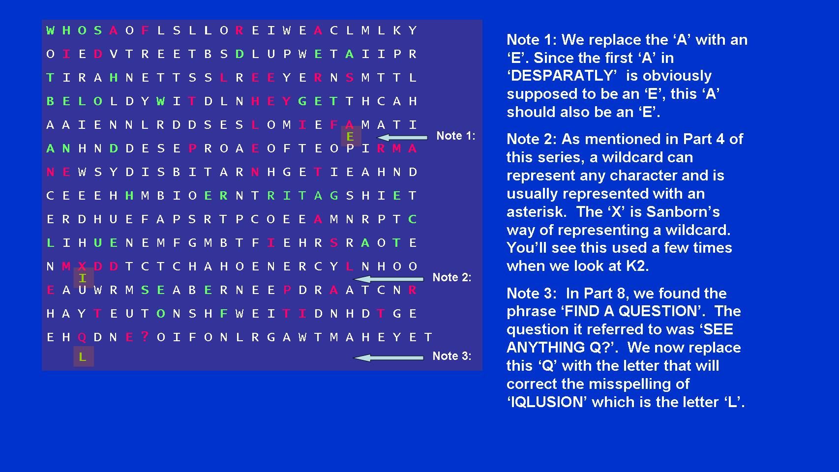 How to Solve Sanborn's Kryptos: Part 9 - K3 Palimpsest : 11 Steps ...