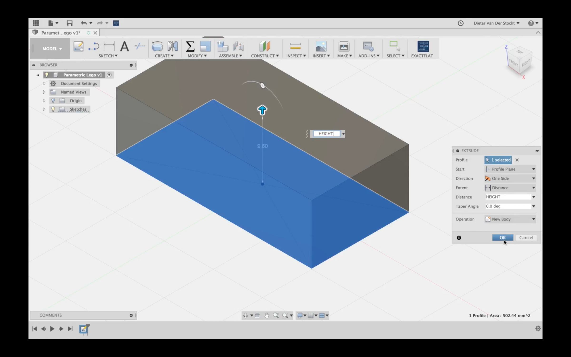 Parametric Lego Bricks in Fusion 360 : 6 Steps (with Pictures ...