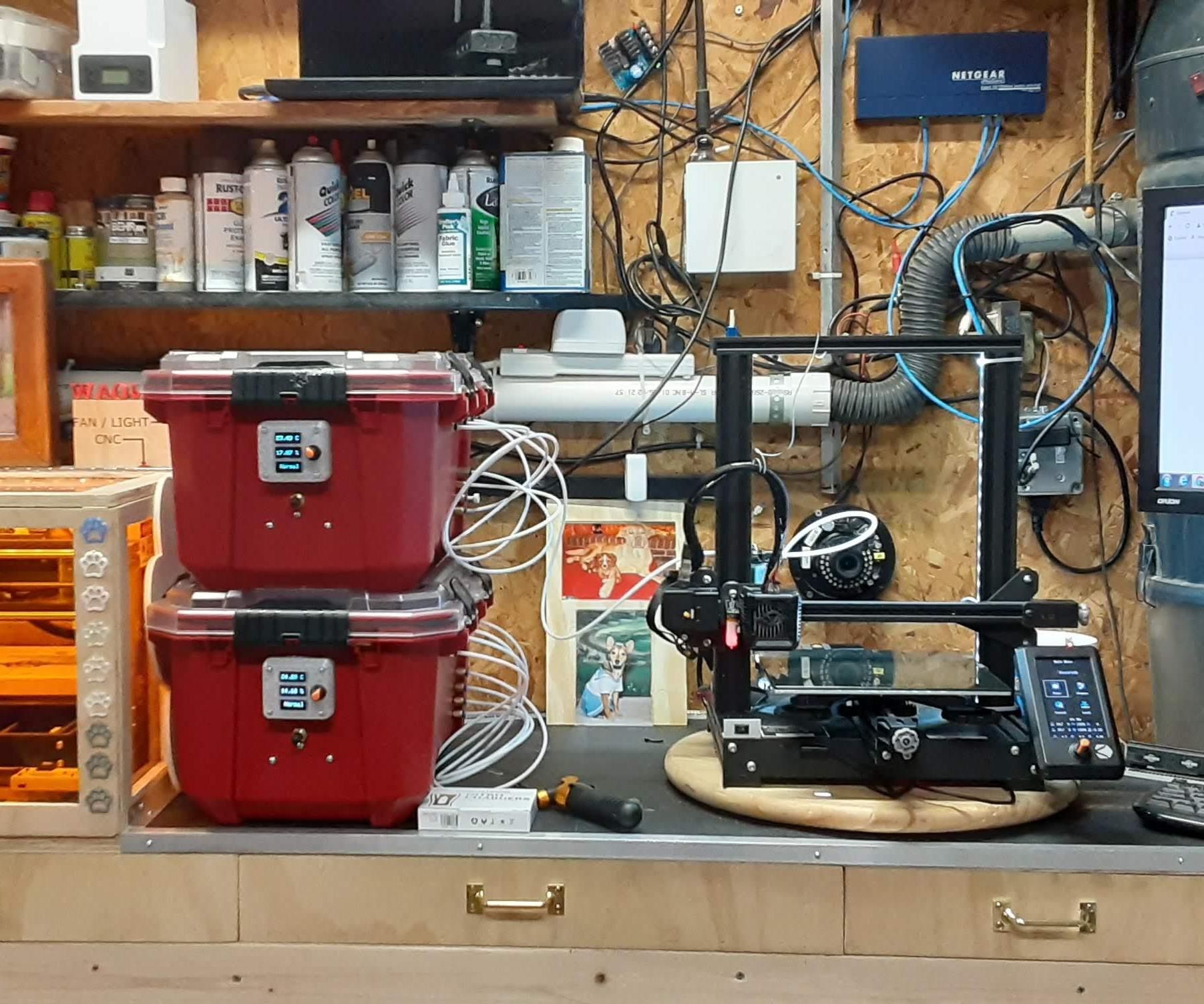 Ultimate 3D Filament Dry Box With Auto Rewind. : 9 Steps (with Pictures ...
