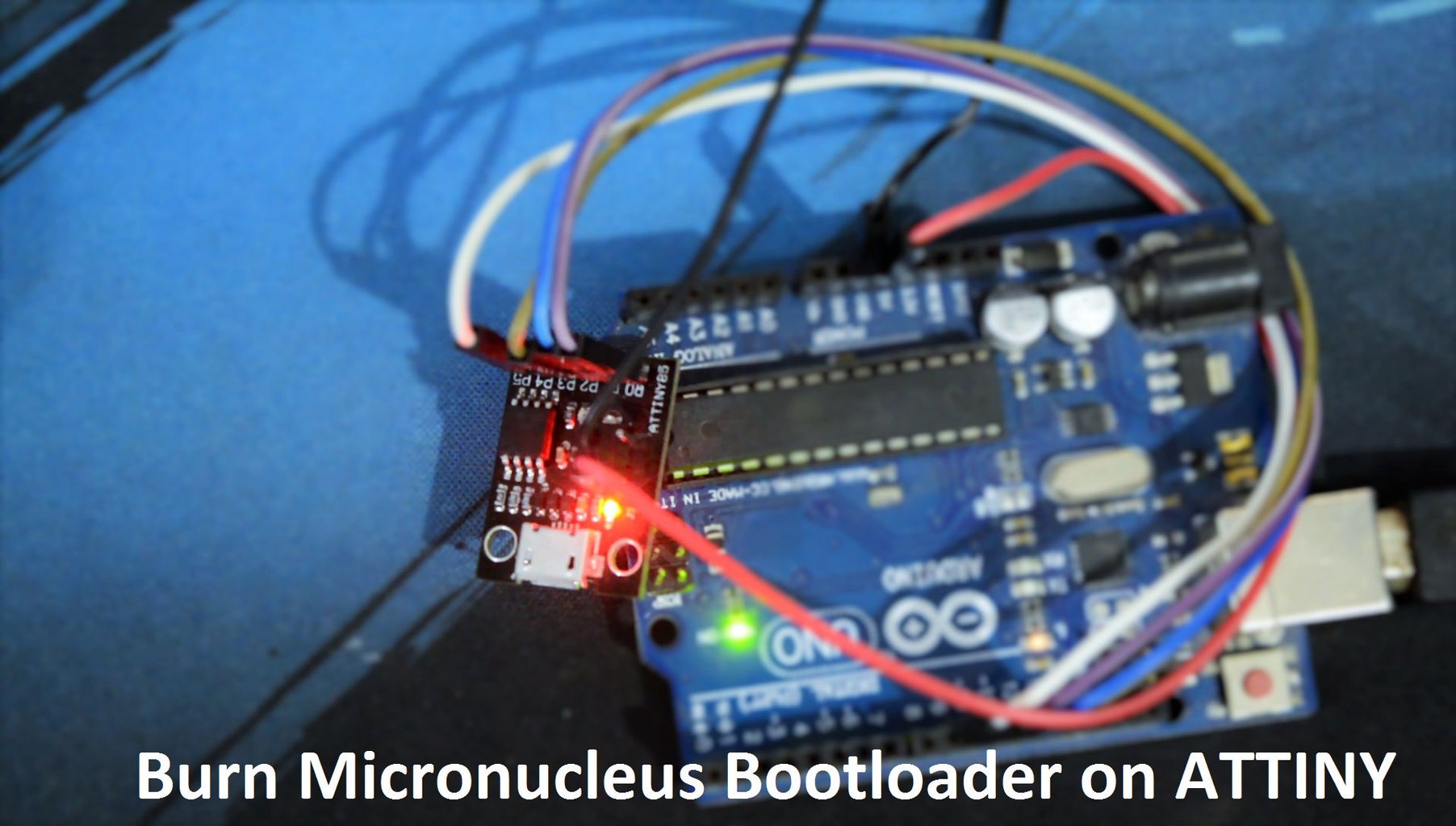 Burn Or Flash Micronucleus Bootloader On Attiny Chips Using Arduino Uno