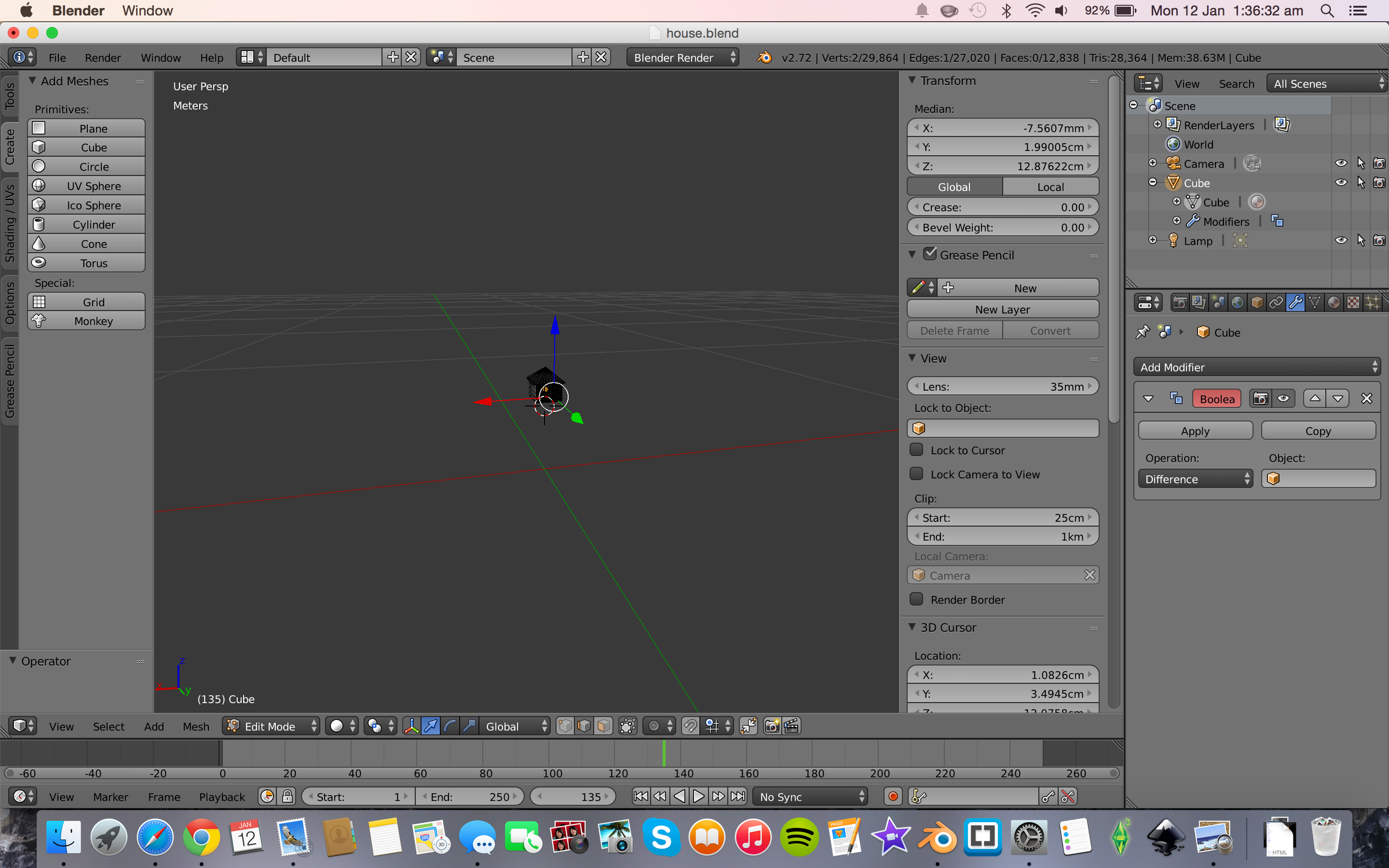 How to Make a Simple 3D House Using Blender : 5 Steps - Instructables