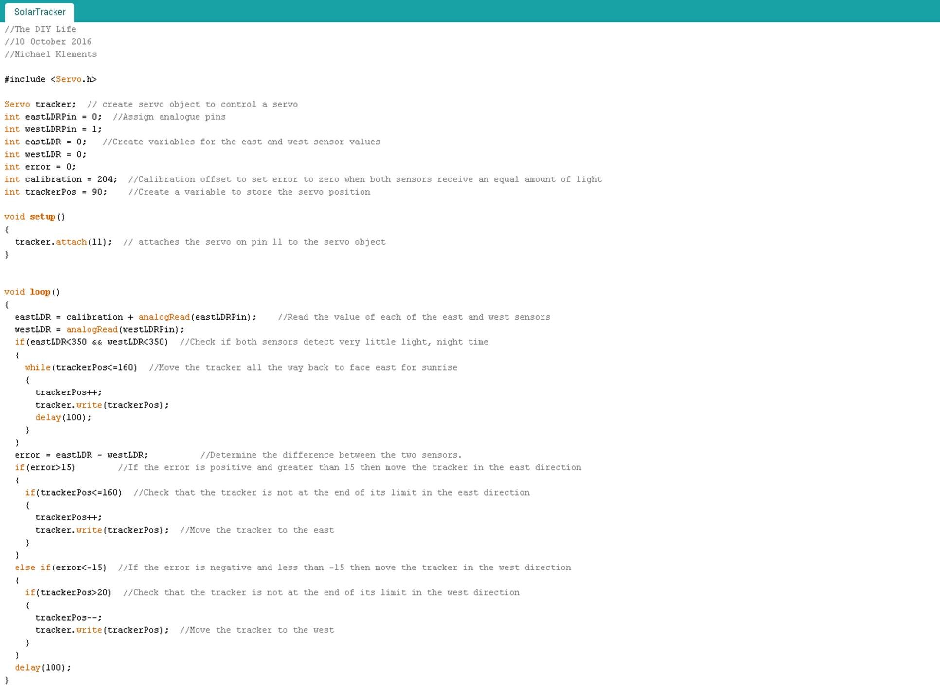 Arduino Solar Tracker (Single or Dual Axis) : 6 Steps (with Pictures ...