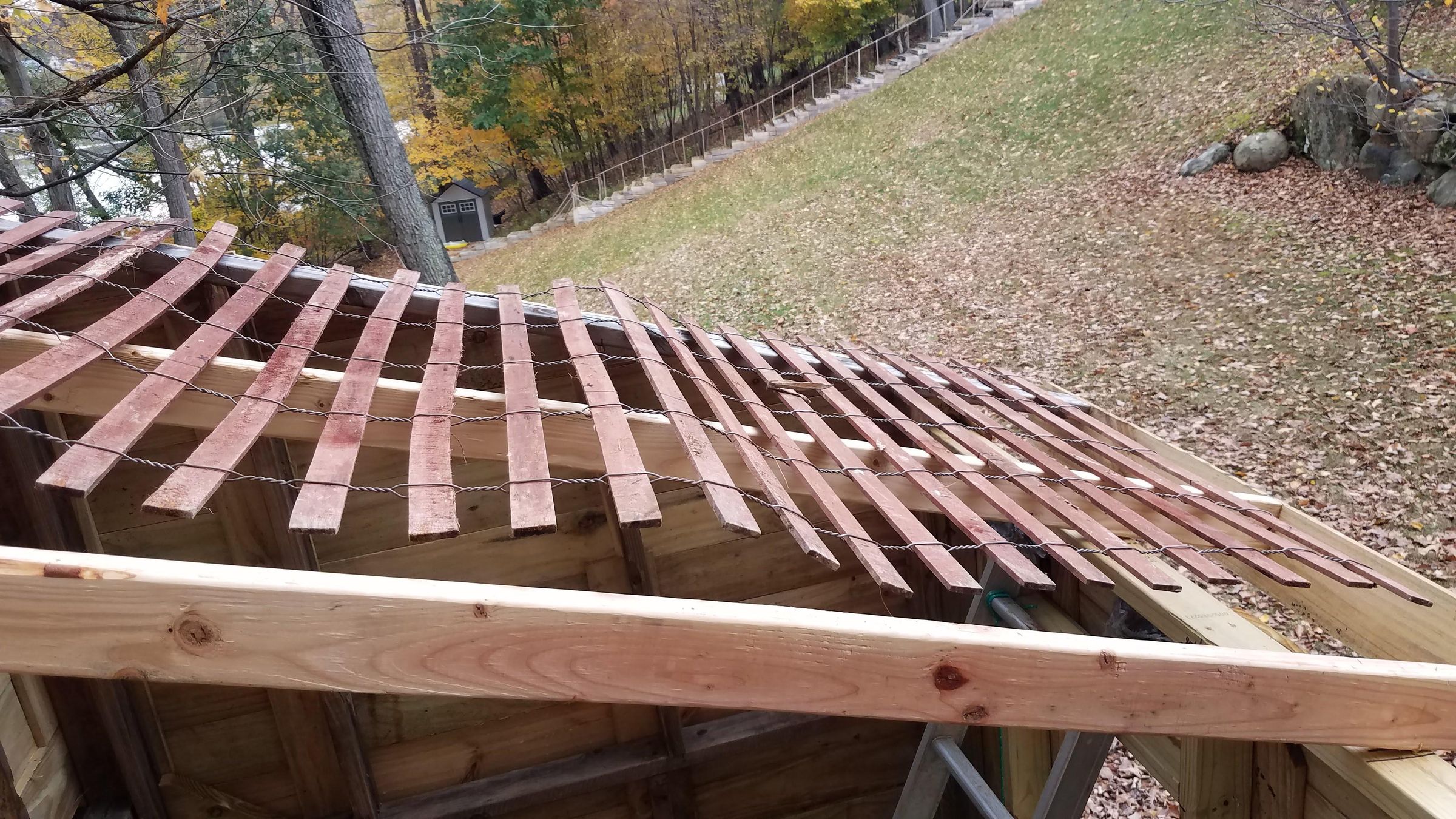 Pallet Man-shed, One-man Build, Walls and Roof Up . Part Four : 9 Steps ...