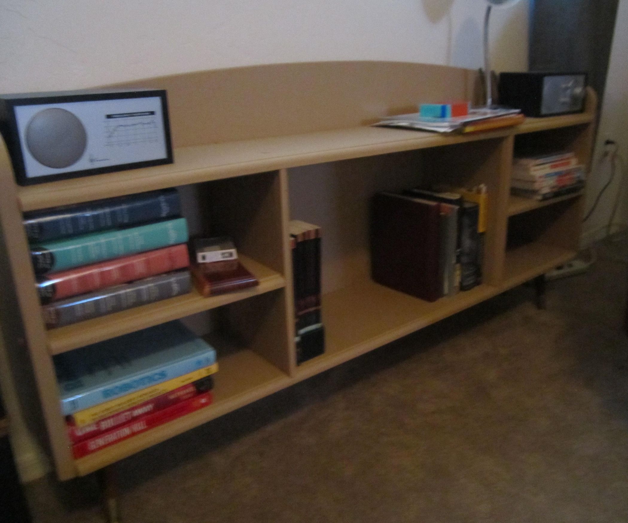 Recycled Head Board Book Shelf : 5 Steps - Instructables