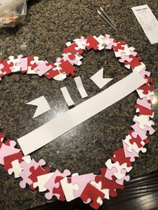 Valentine Puzzle Piece Heart Wreath : 5 Steps (with Pictures ...