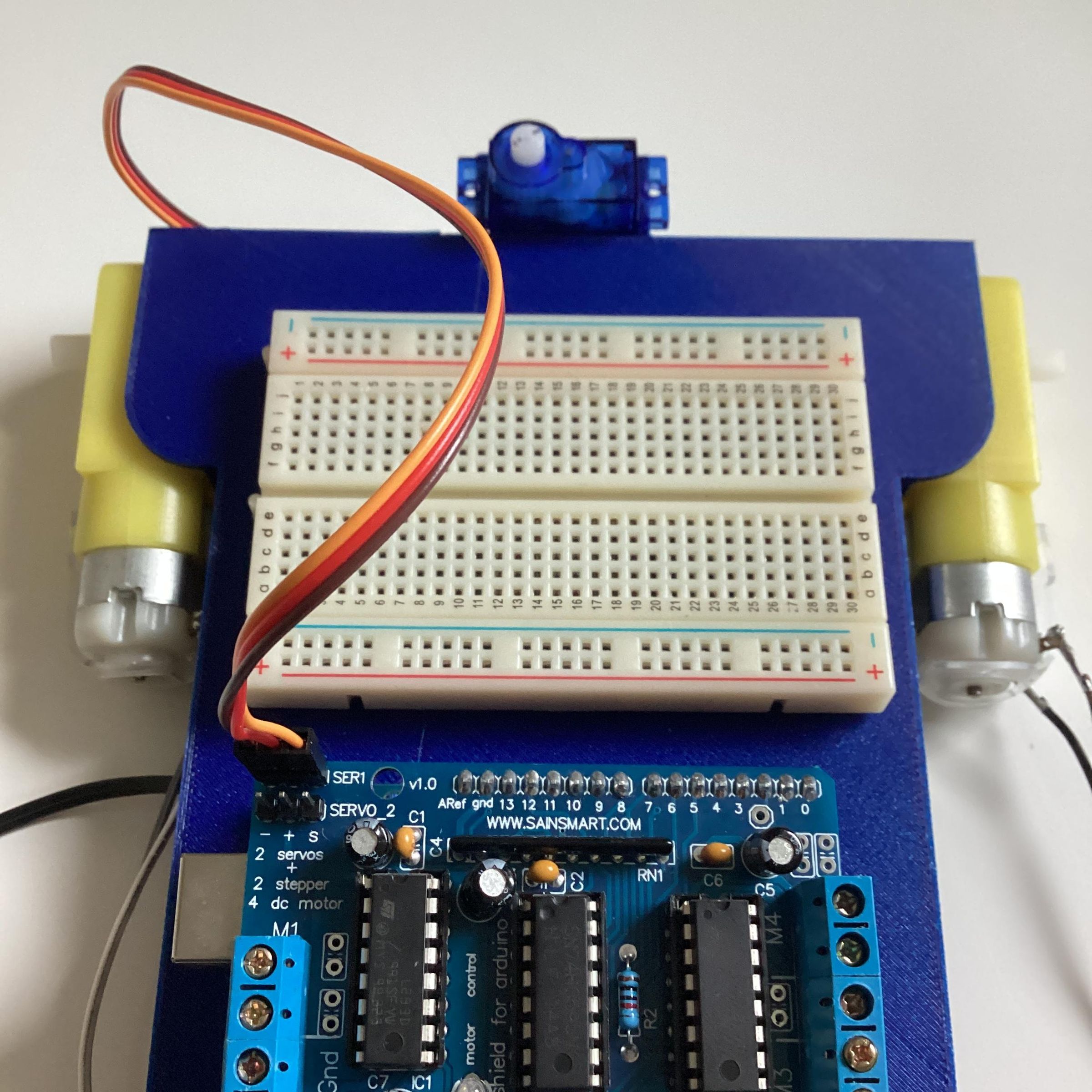 Arduino Ground Rover With Adafruit Motor Shield V1 and Servo Sonar ...