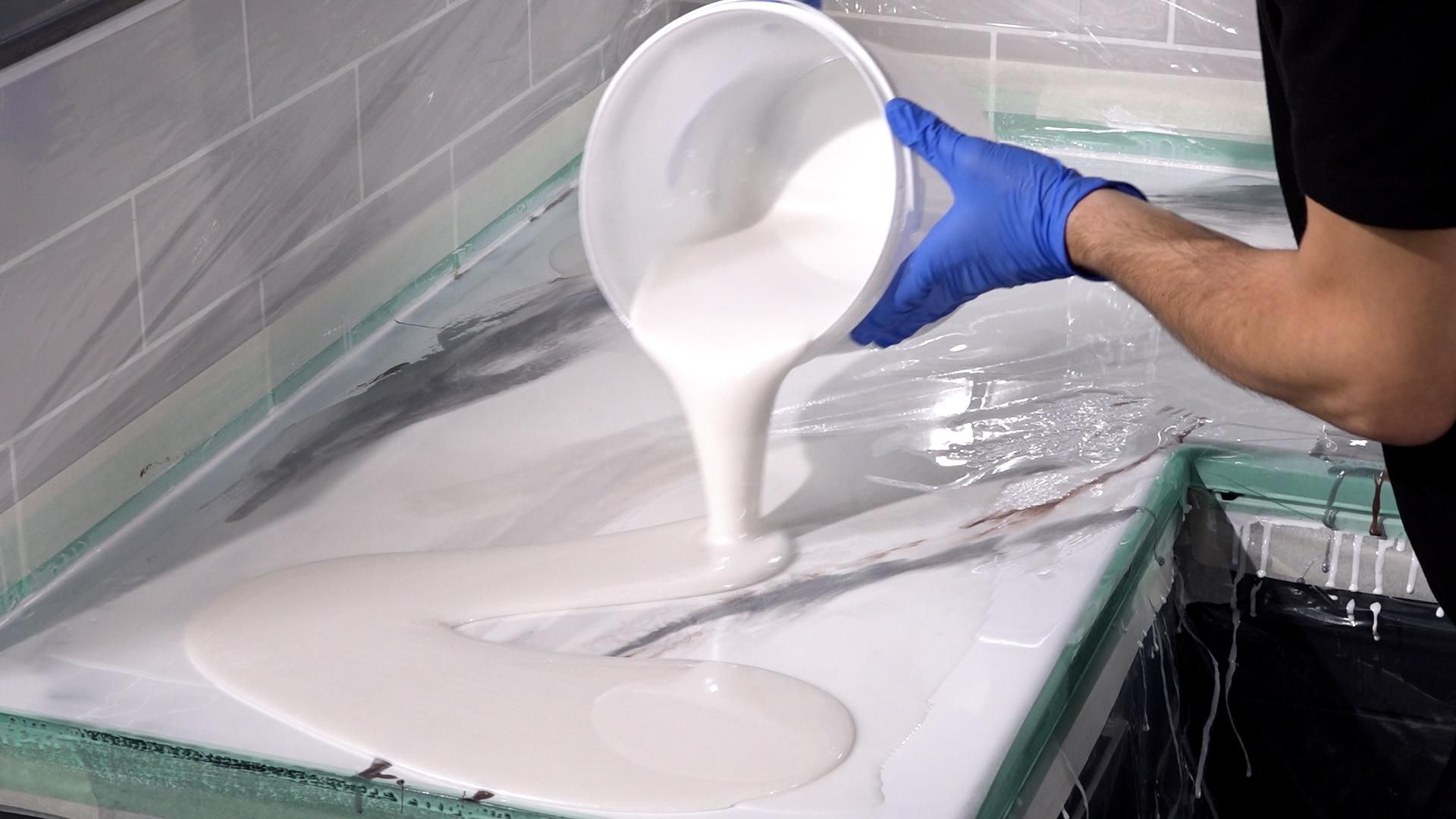 DIY Resin Countertops Using Clear Epoxy Coating Resin and Pigments : 11 ...