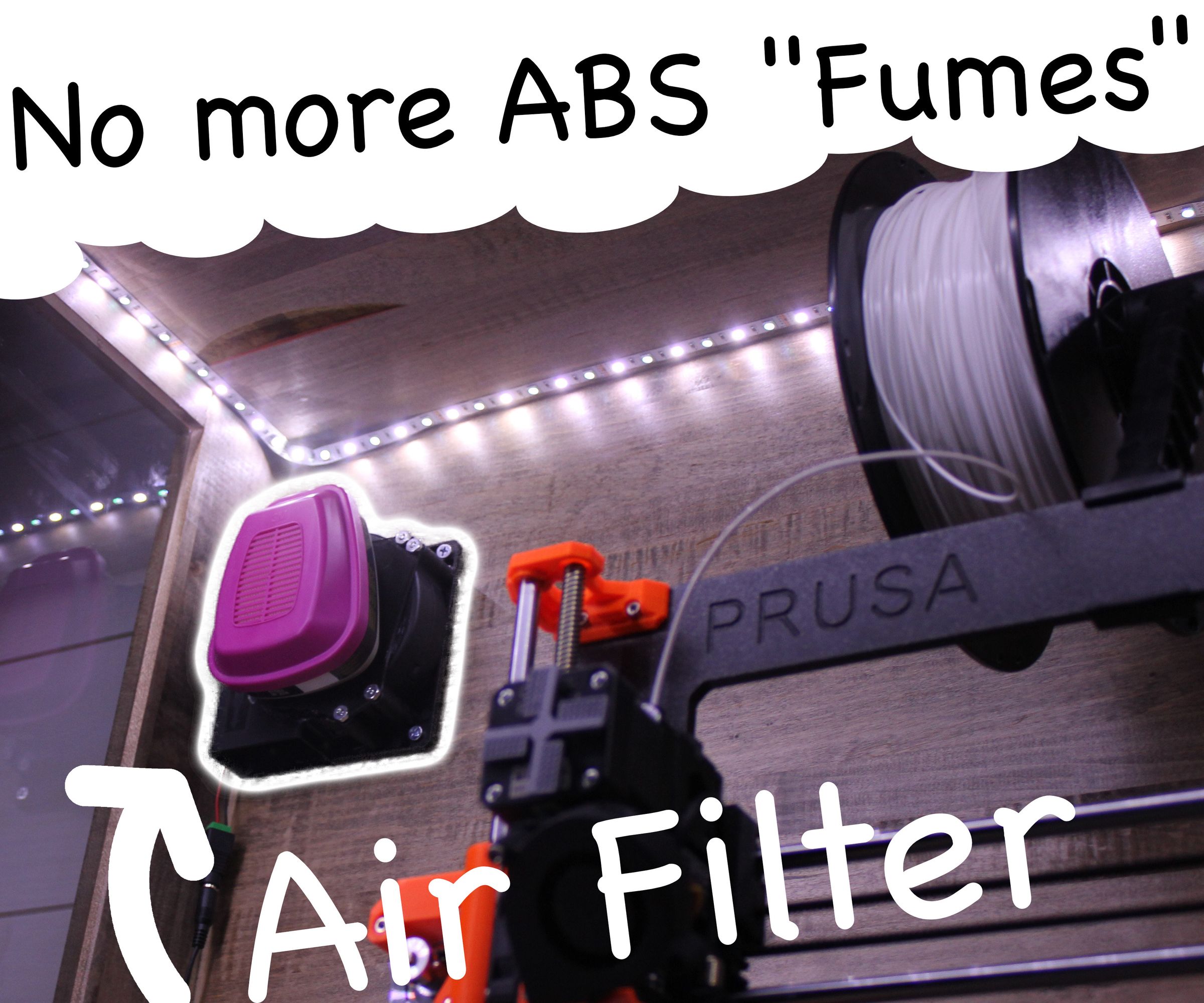 3D Printed Air Purifier -- Get Rid of ABS Smell and VOC's : 3 Steps ...
