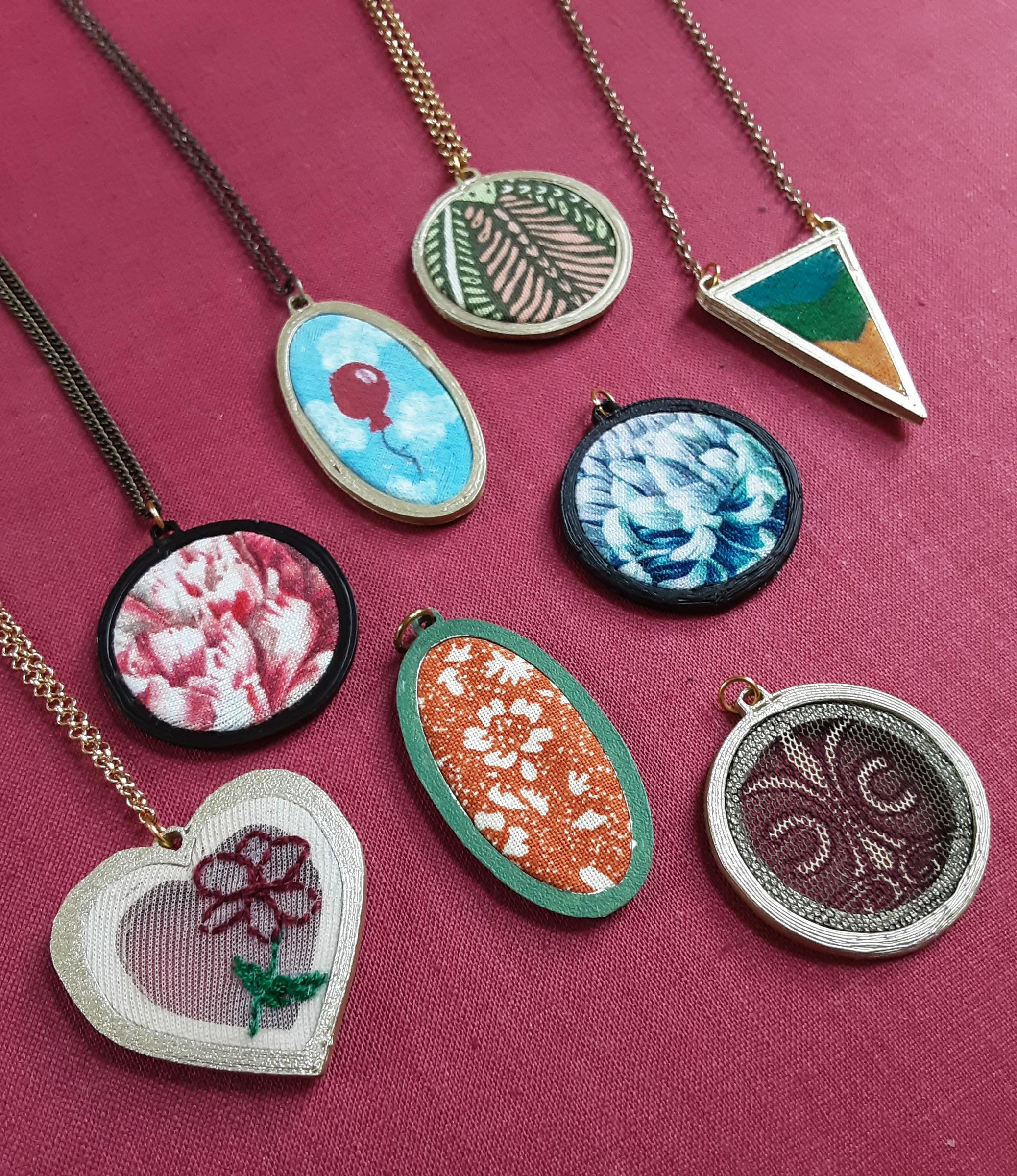 3D Printed Pendant Shapes With Textiles : 9 Steps (with Pictures ...
