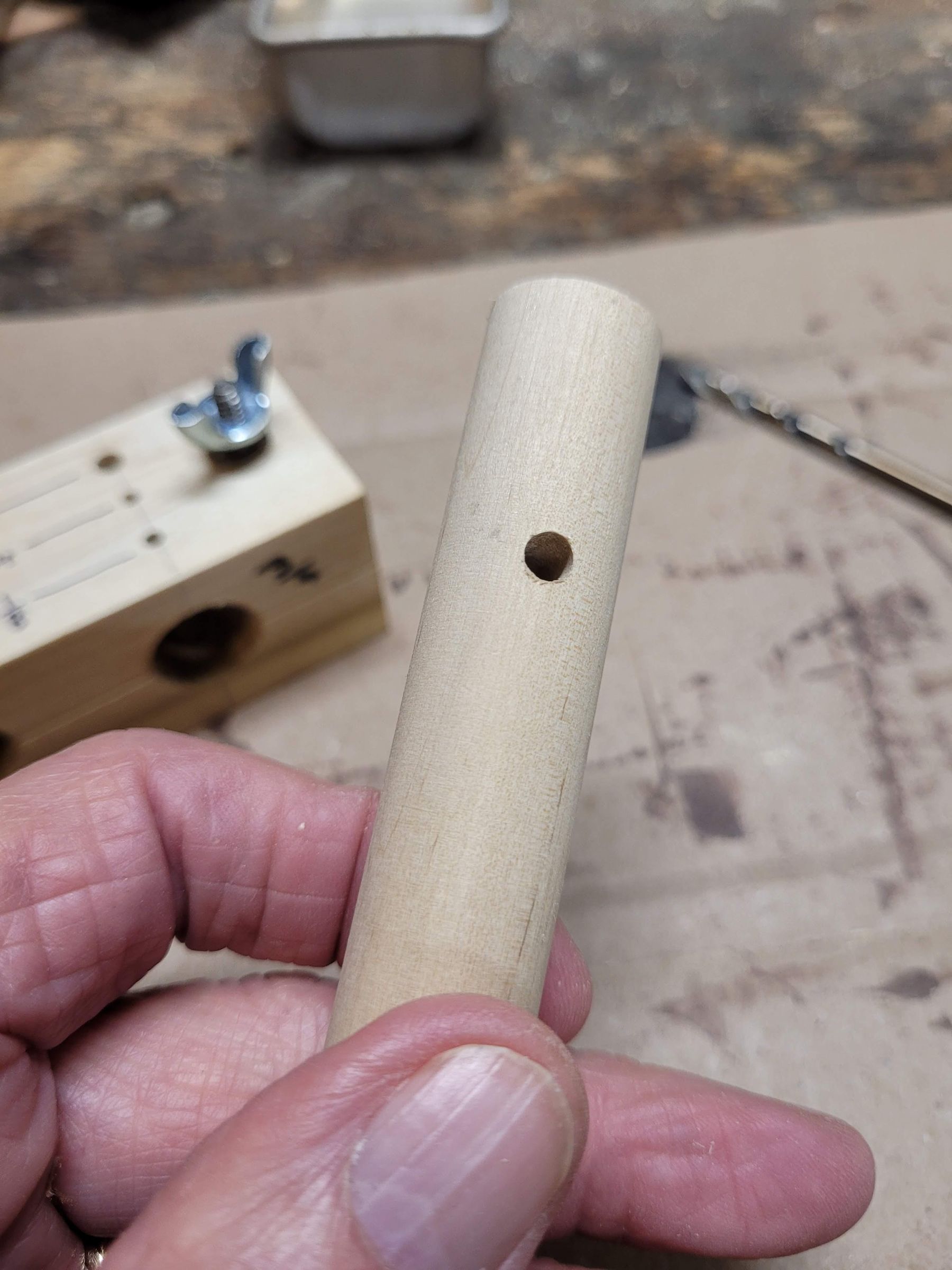 Drill a Hole in the Middle of a Dowel : 4 Steps (with Pictures ...